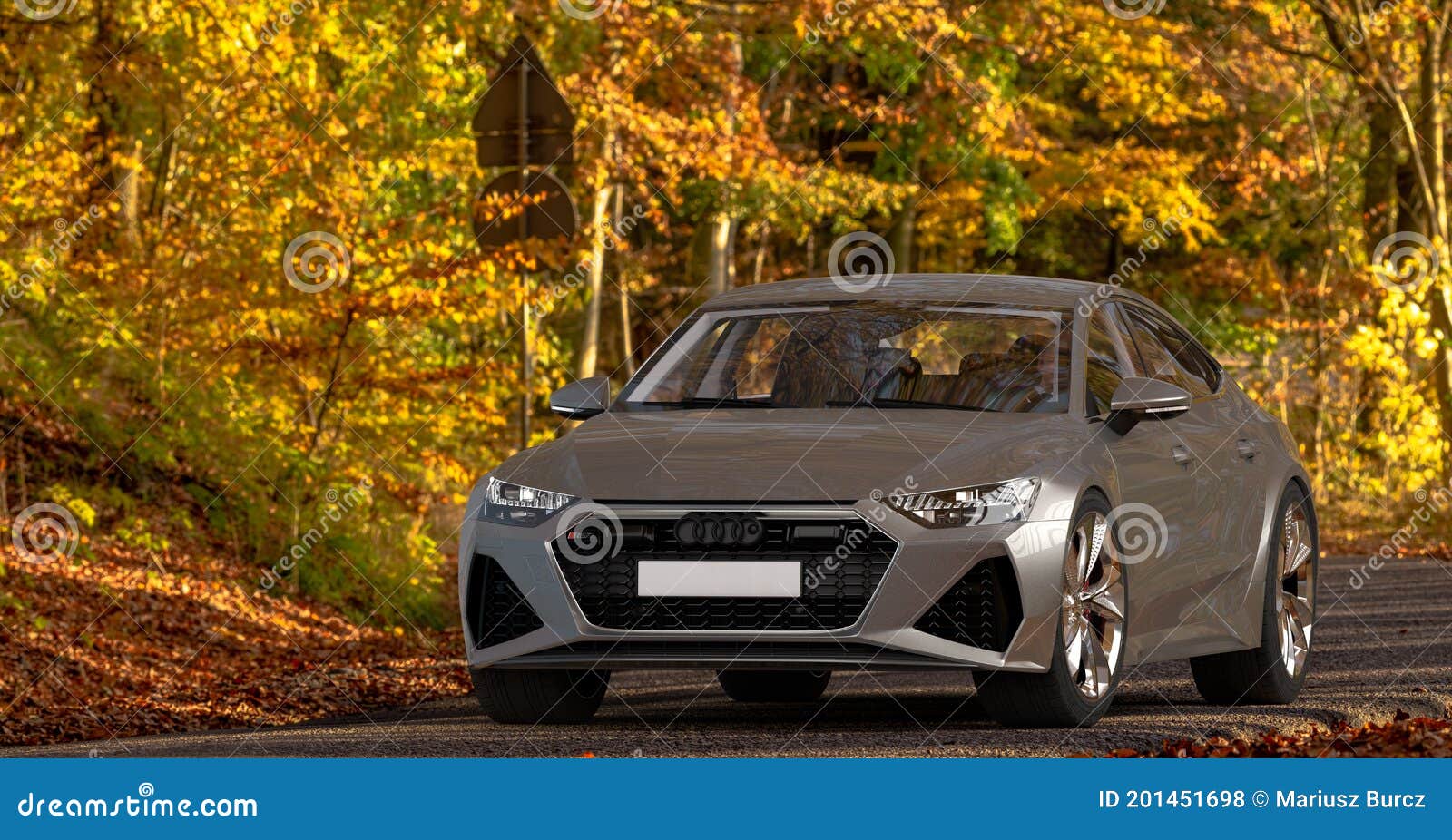 Audi RS7 Sportback on Autumn Road Editorial Stock Photo - Image of ...