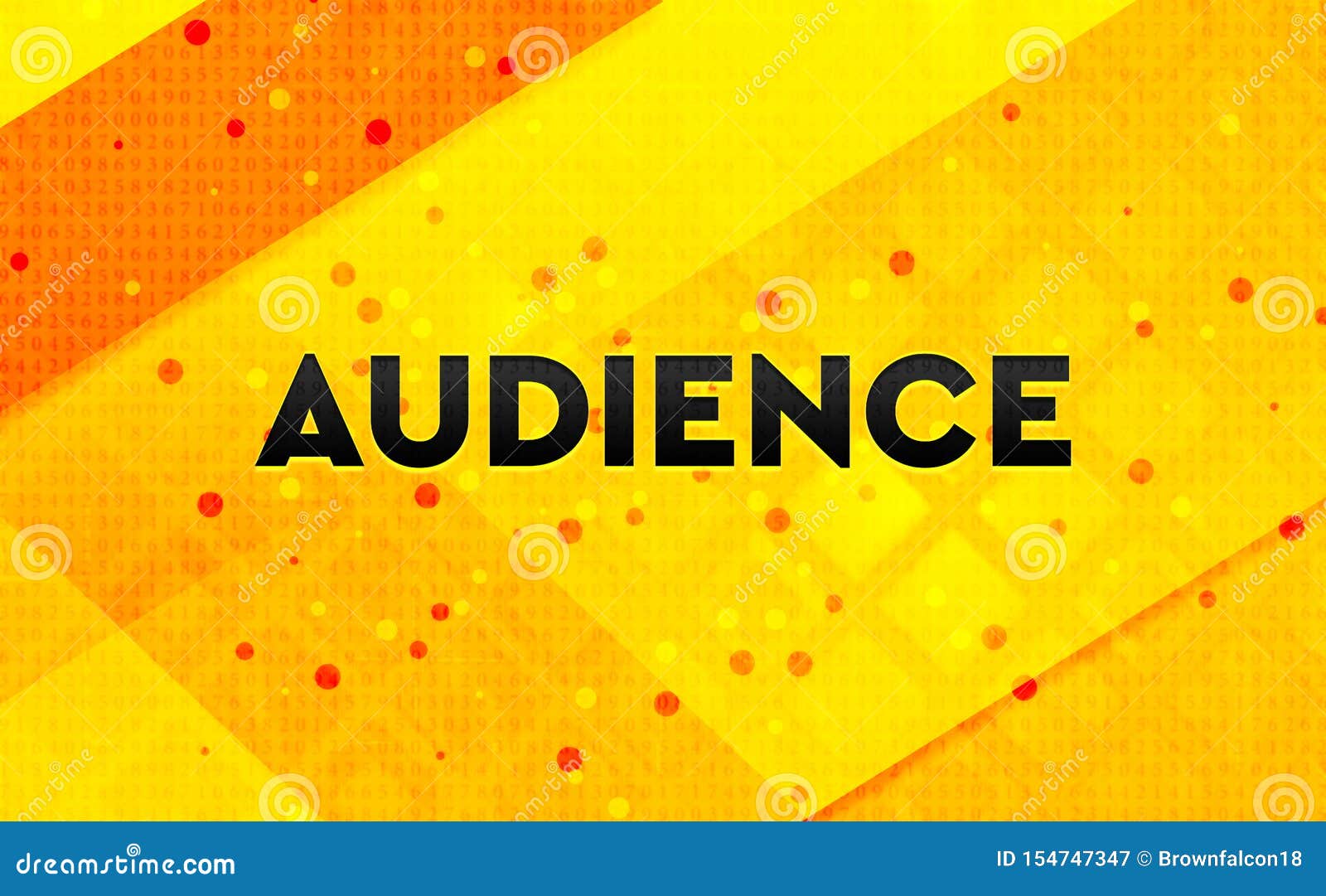 Audience Abstract Digital Banner Yellow Background Stock Illustration ...