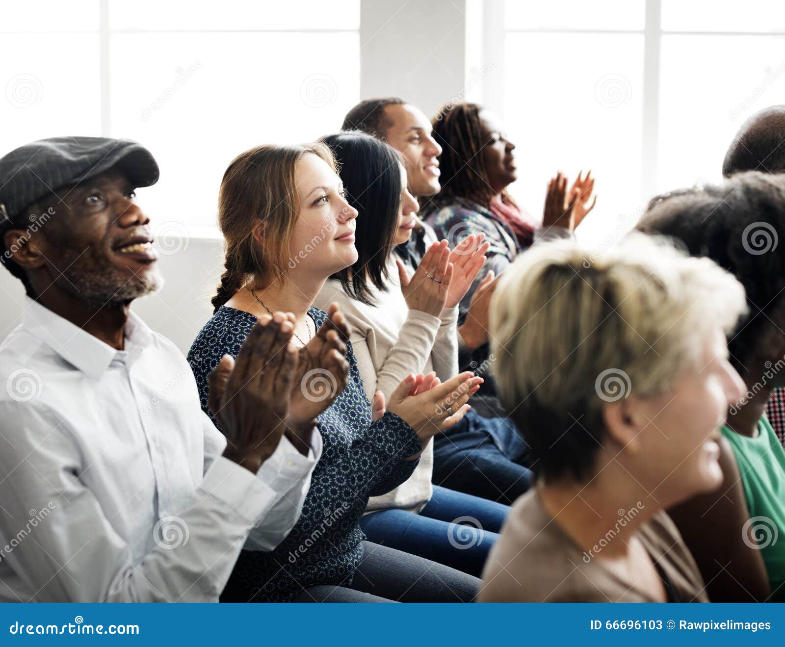 Audience Applaud Clapping Happines Appreciation Training Concept Stock ...