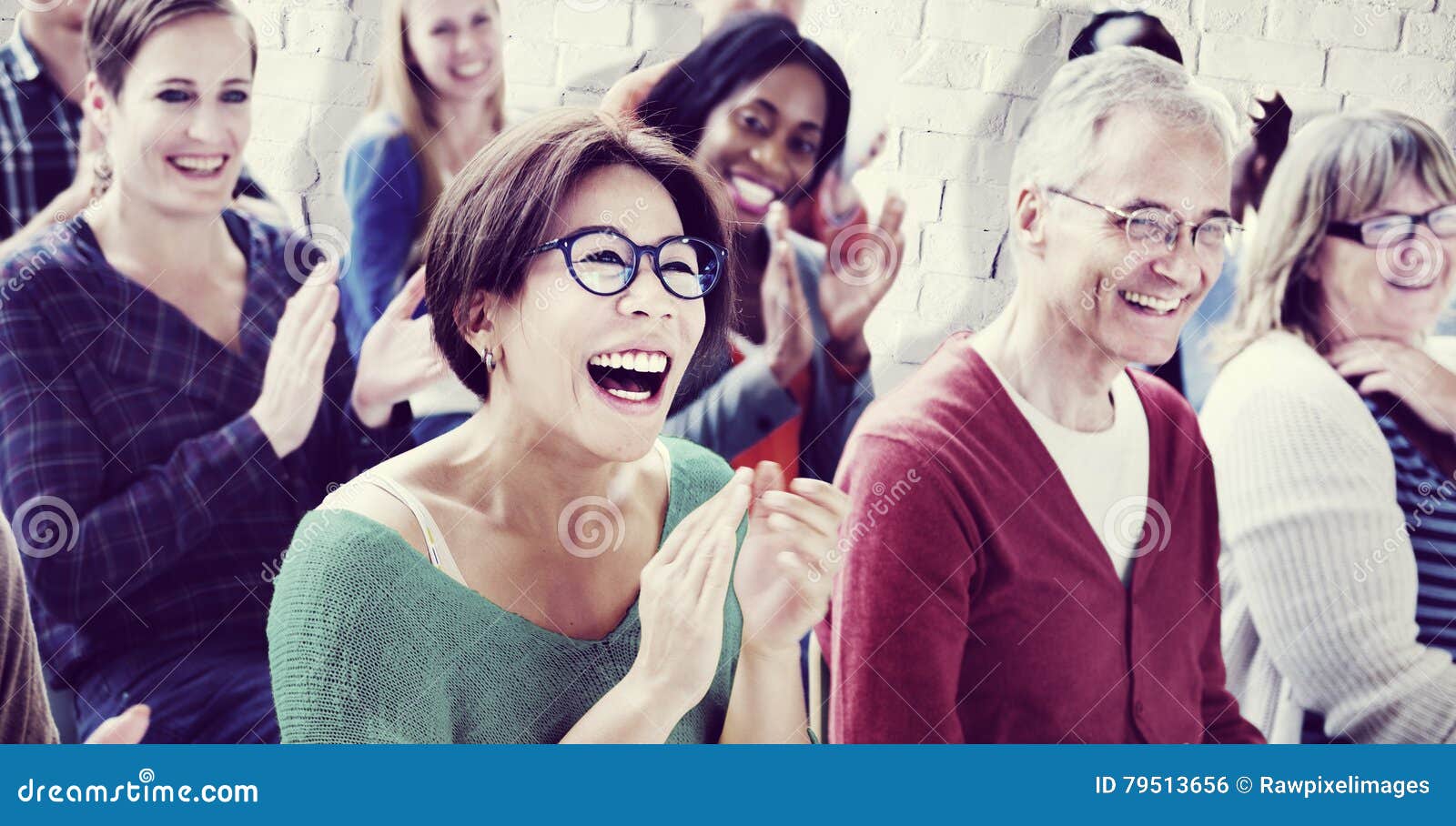 Audience Applaud Clapping Happines Appreciation Training Concept Stock ...