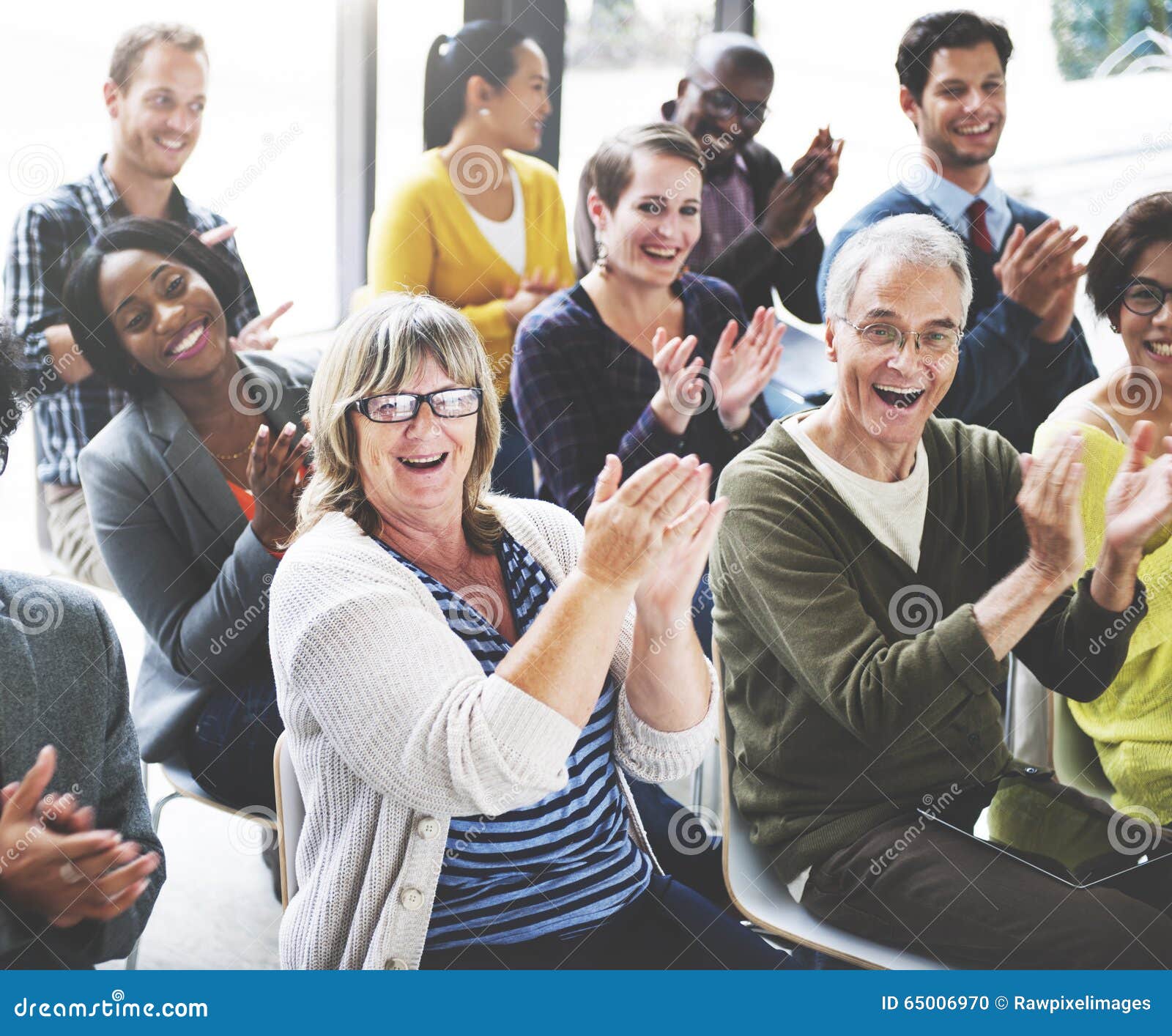 Audience Applaud Clapping Happiness Appreciation Training Concept Stock ...