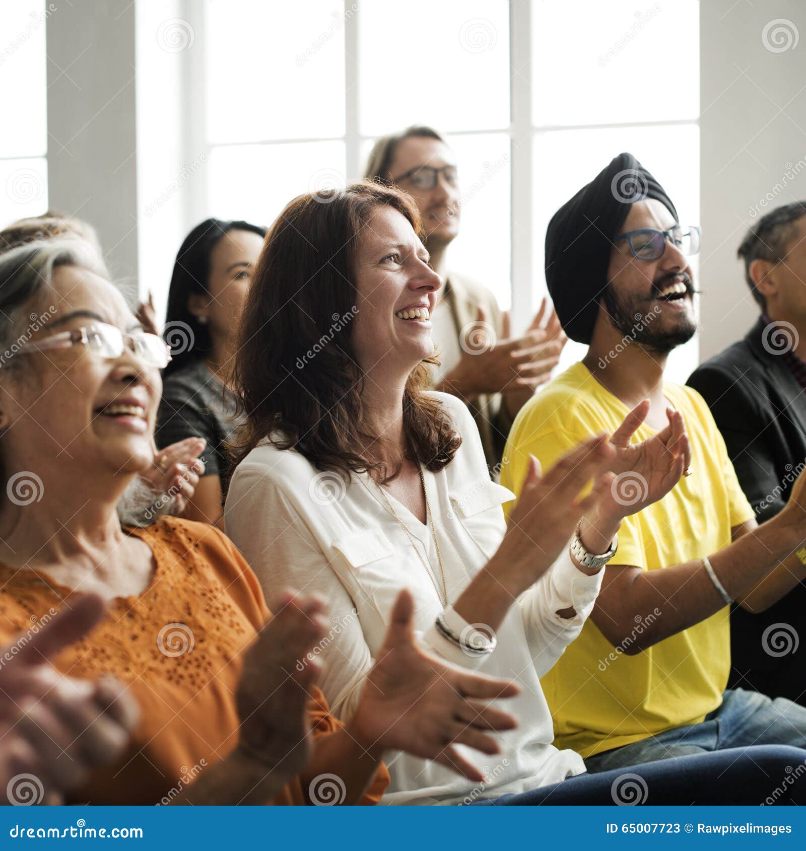 Audience Applaud Clapping Happiness Appreciation Training Concept Stock ...