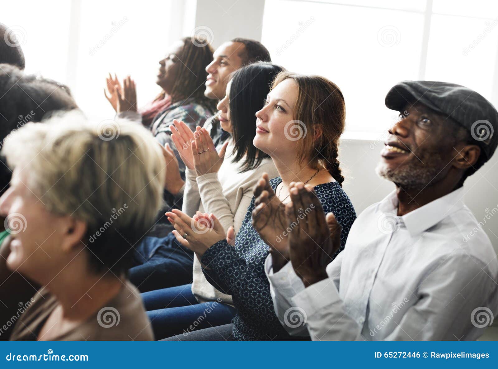 Audience Applaud Clapping Happiness Appreciation Training Concept Stock ...