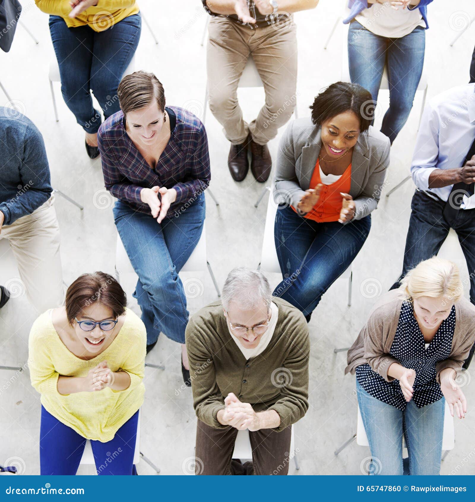 Audience Applaud Clapping Happiness Appreciation Training Concept Stock ...