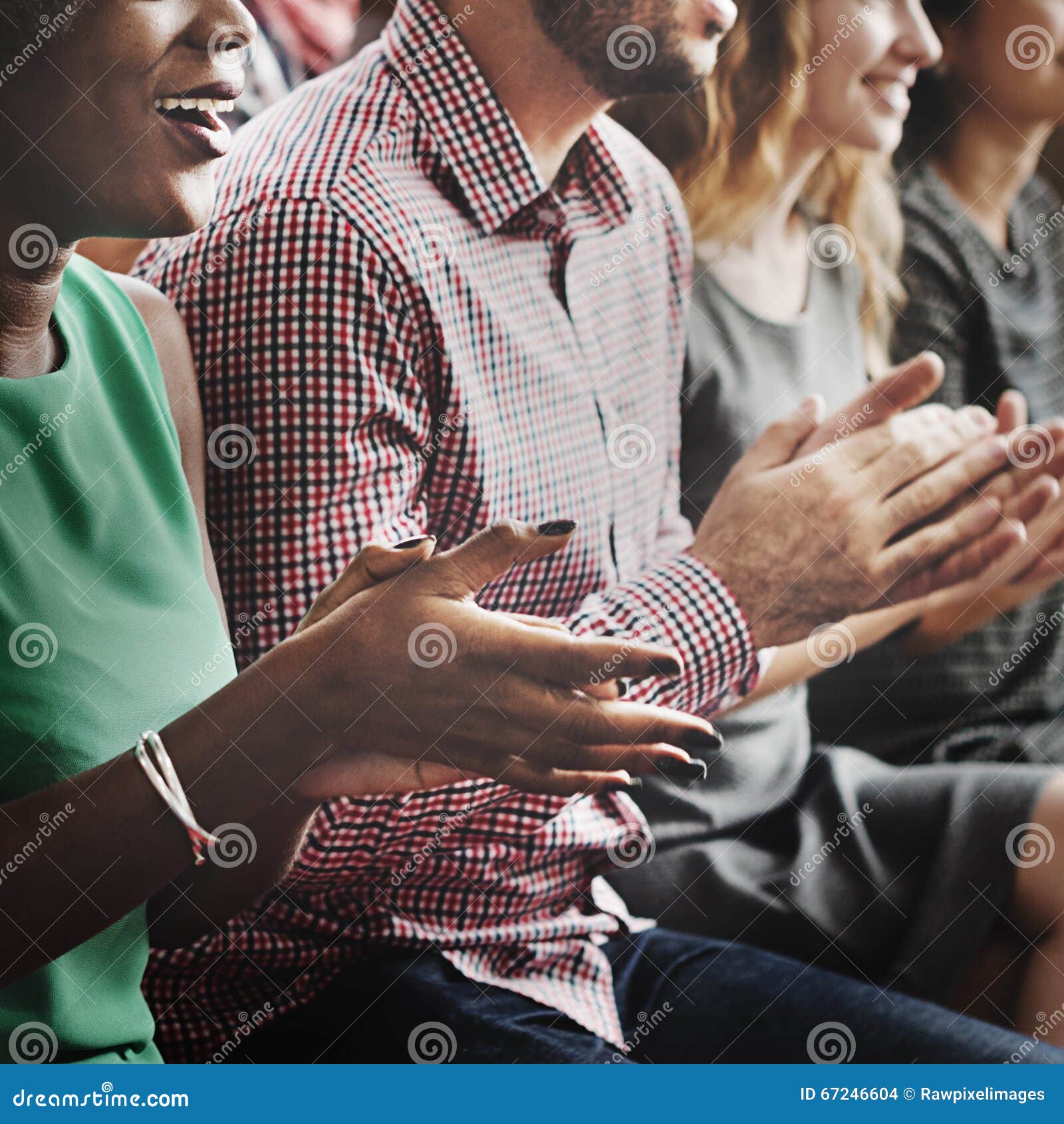 Audience Applaud Clapping Happiness Appreciation Training Concept Stock ...