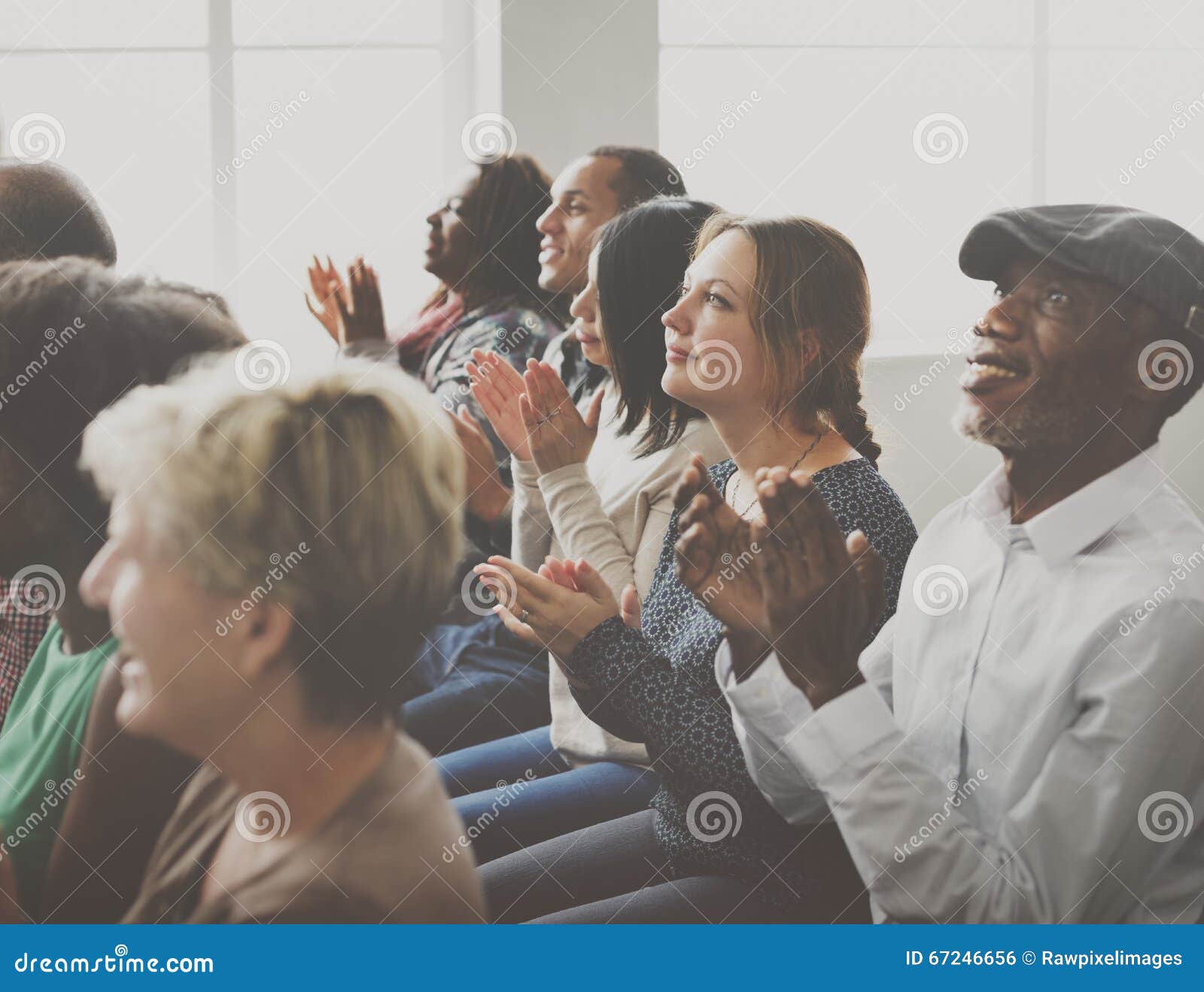 Audience Applaud Clapping Happiness Appreciation Training Concept Stock ...