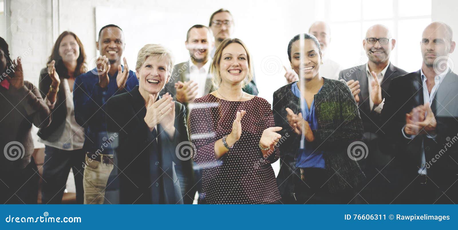 Audience Applaud Clapping Happiness Appreciation Training Concept Stock ...