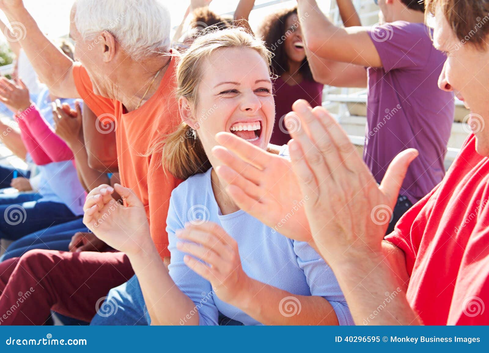 Audience Cheering at Outdoor Concert Performance Stock Image - Image of ...