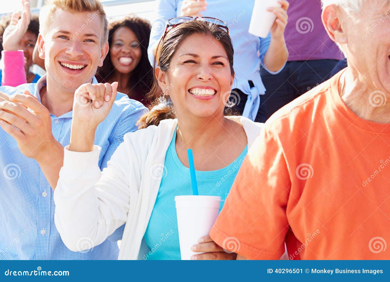 Audience Cheering at Outdoor Concert Performance Stock Image - Image of ...