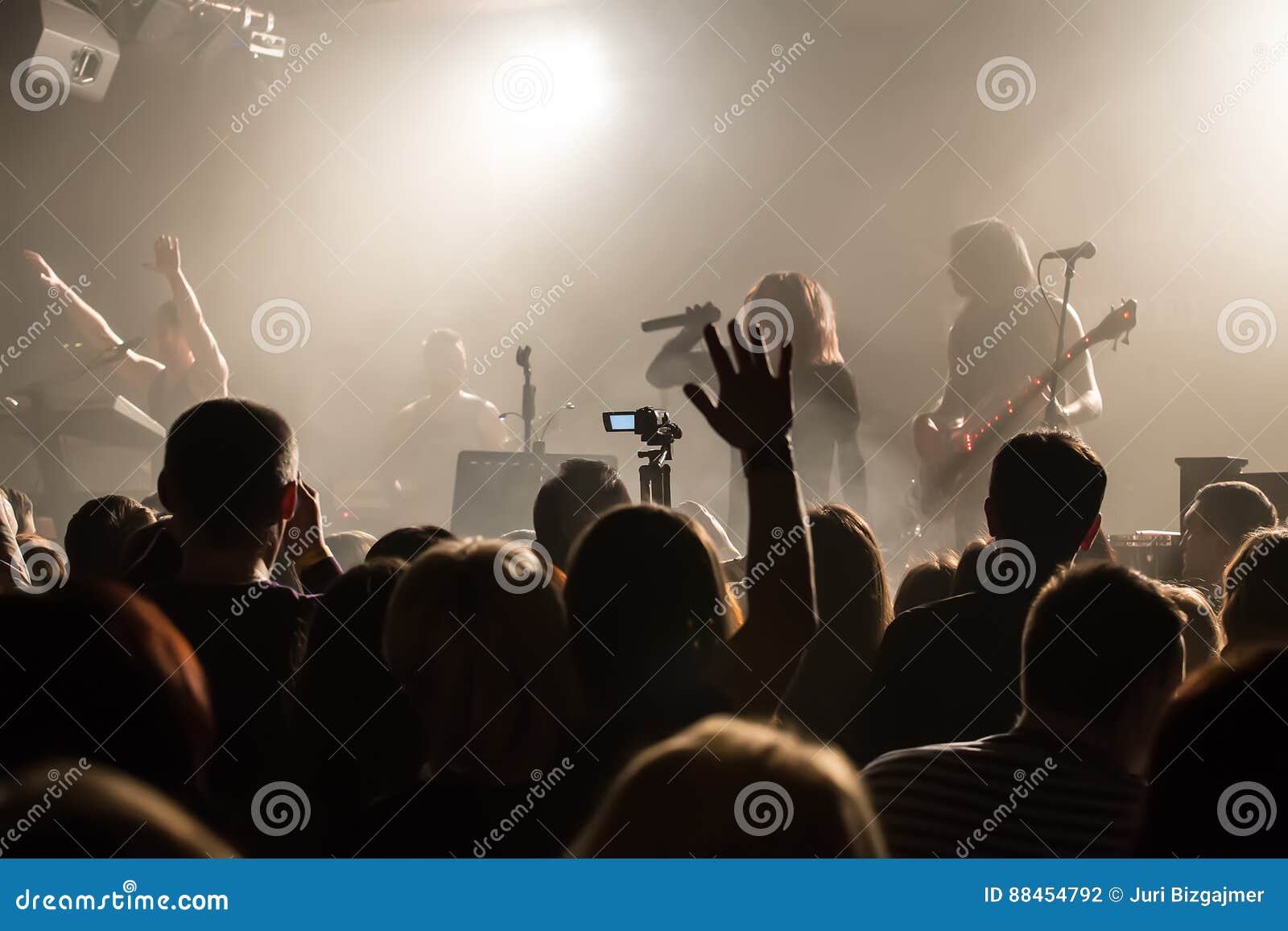 Audience at Concert at Nightclub Stock Photo - Image of active ...
