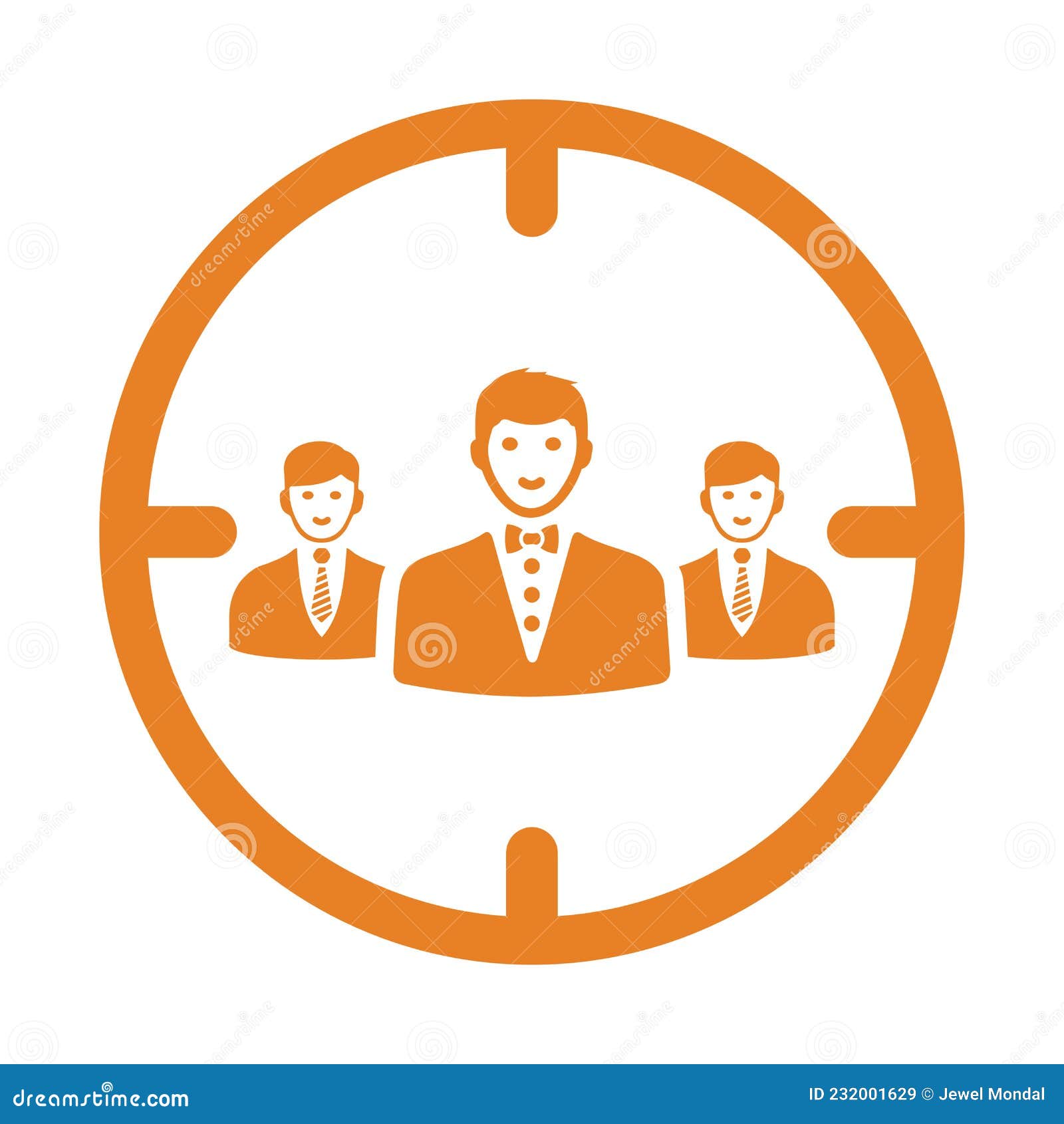 Audience, Customer, Target Icon. Orange Vector Design Stock Vector ...
