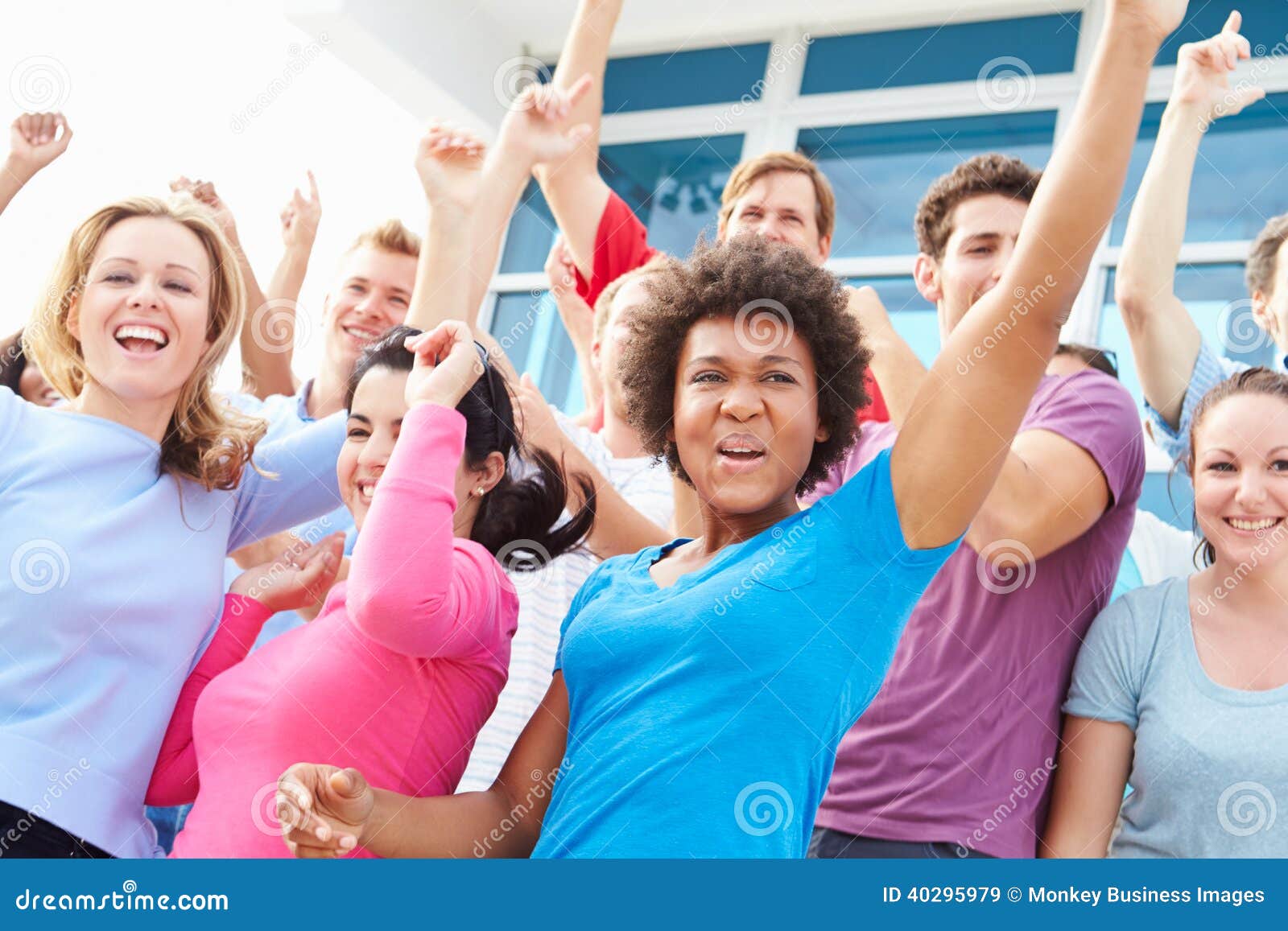 Audience Dancing at Outdoor Concert Performance Stock Image - Image of ...