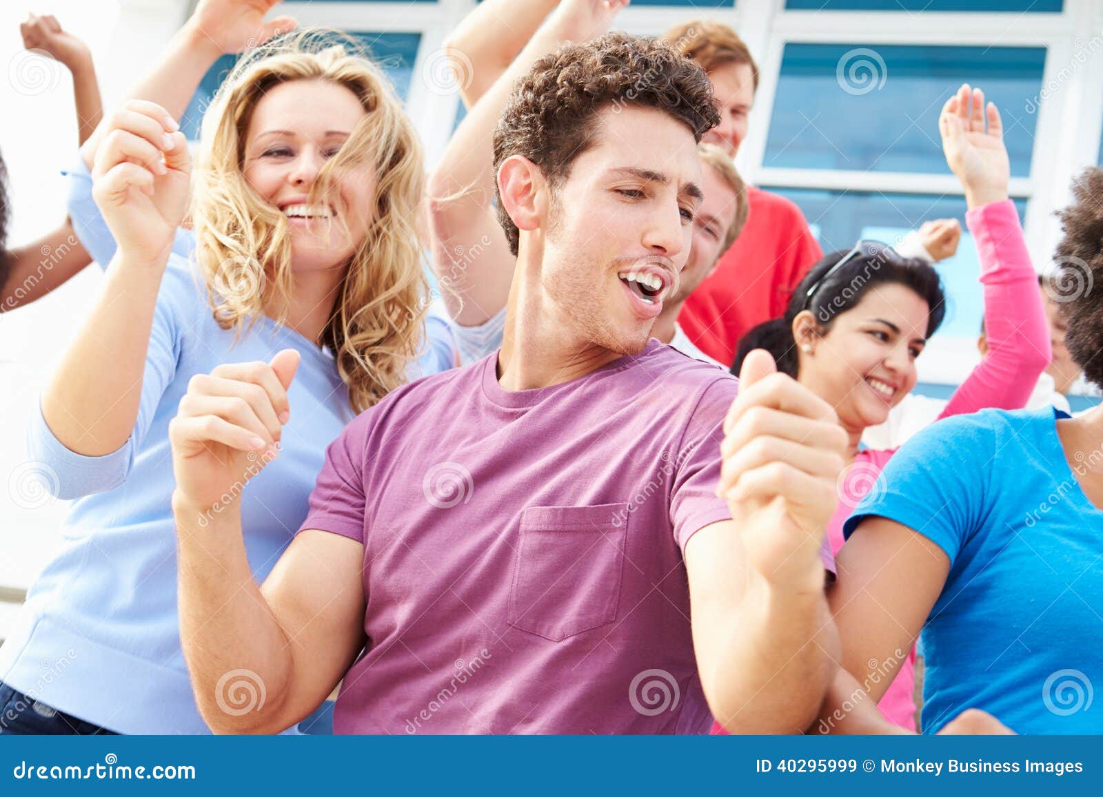 Audience Dancing at Outdoor Concert Performance Stock Image - Image of ...
