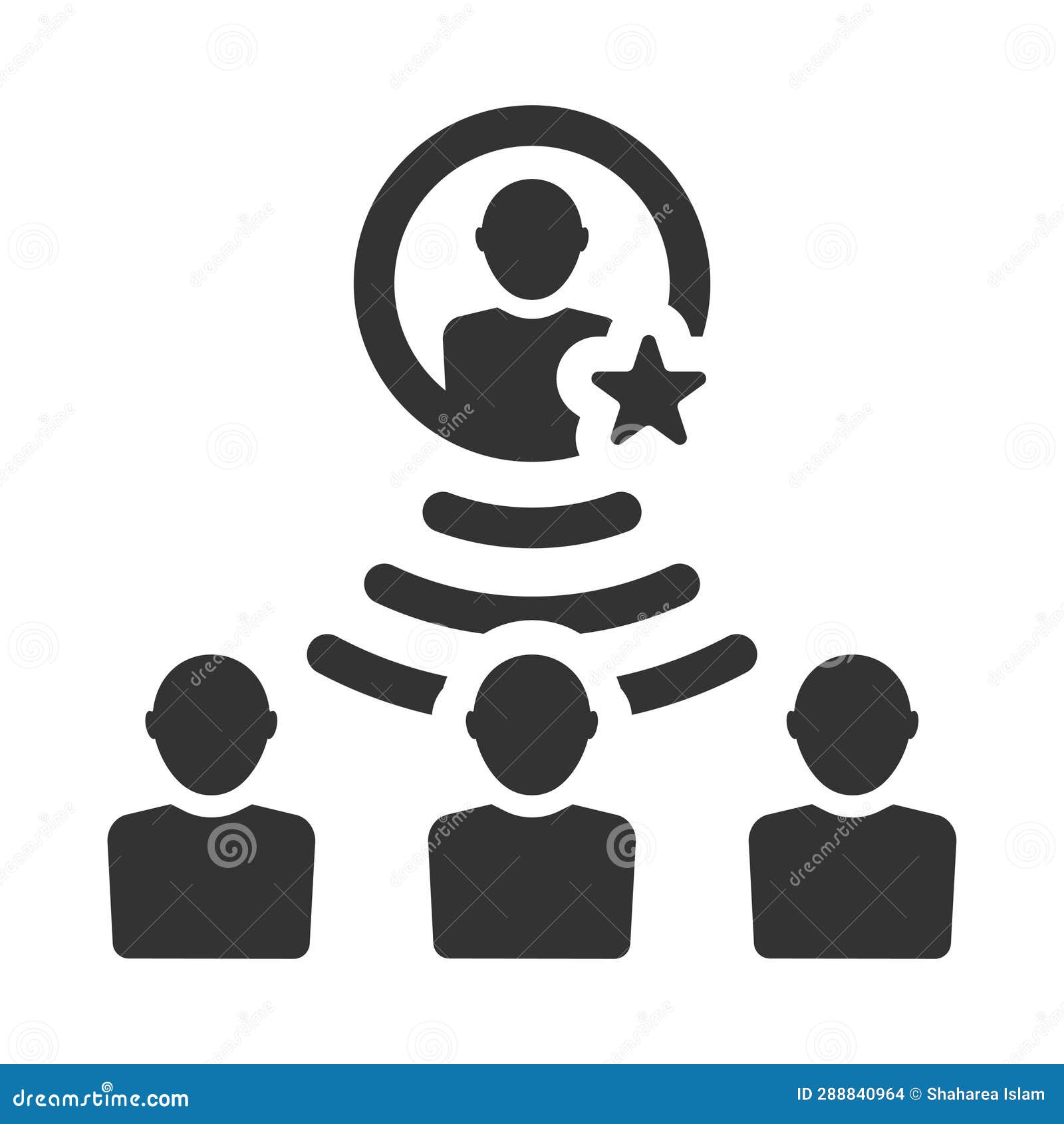 Audience growth Icon stock illustration. Illustration of group - 288840964