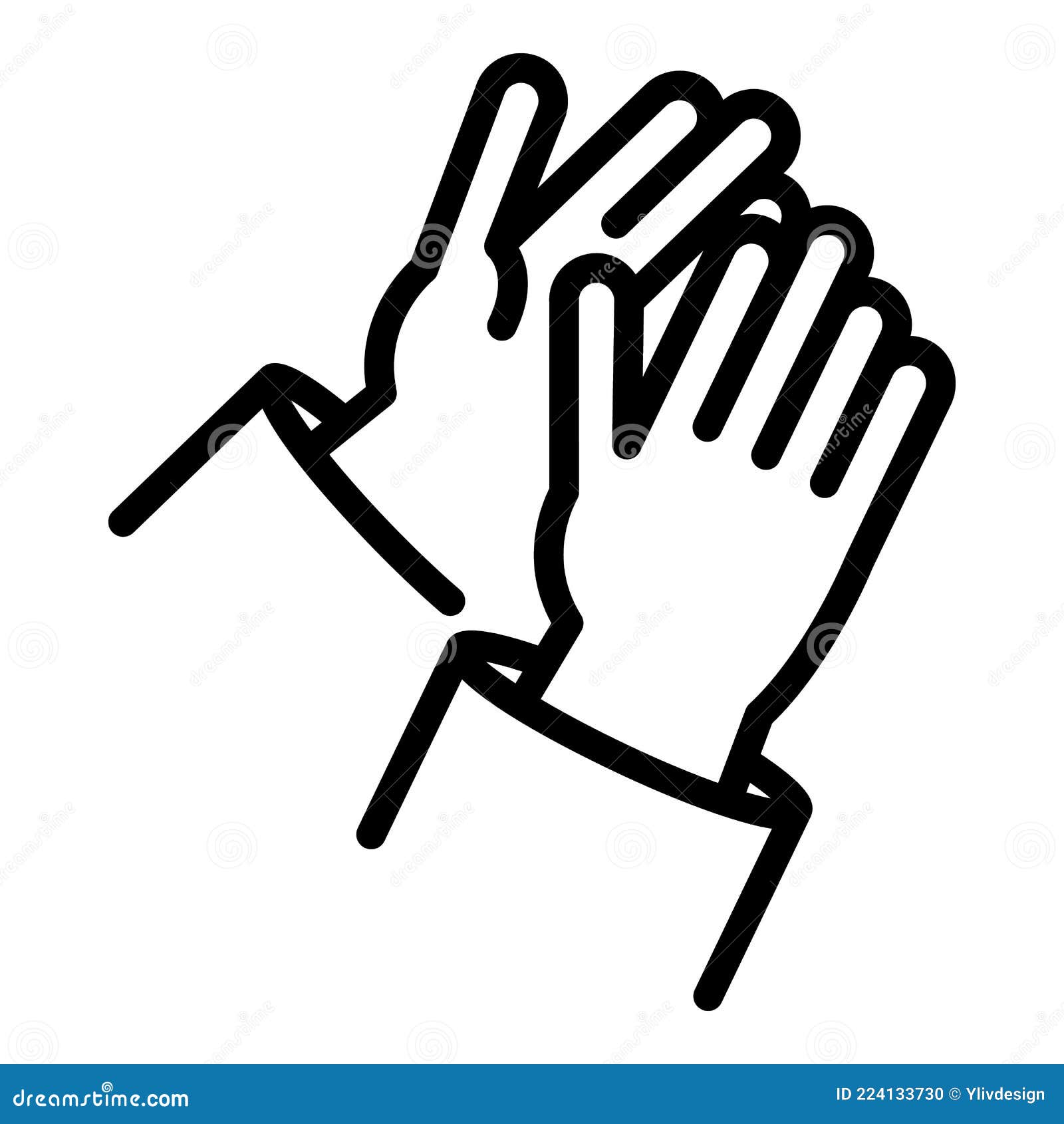 Audience Handclap Icon Outline Vector. Public Applause Stock Vector ...