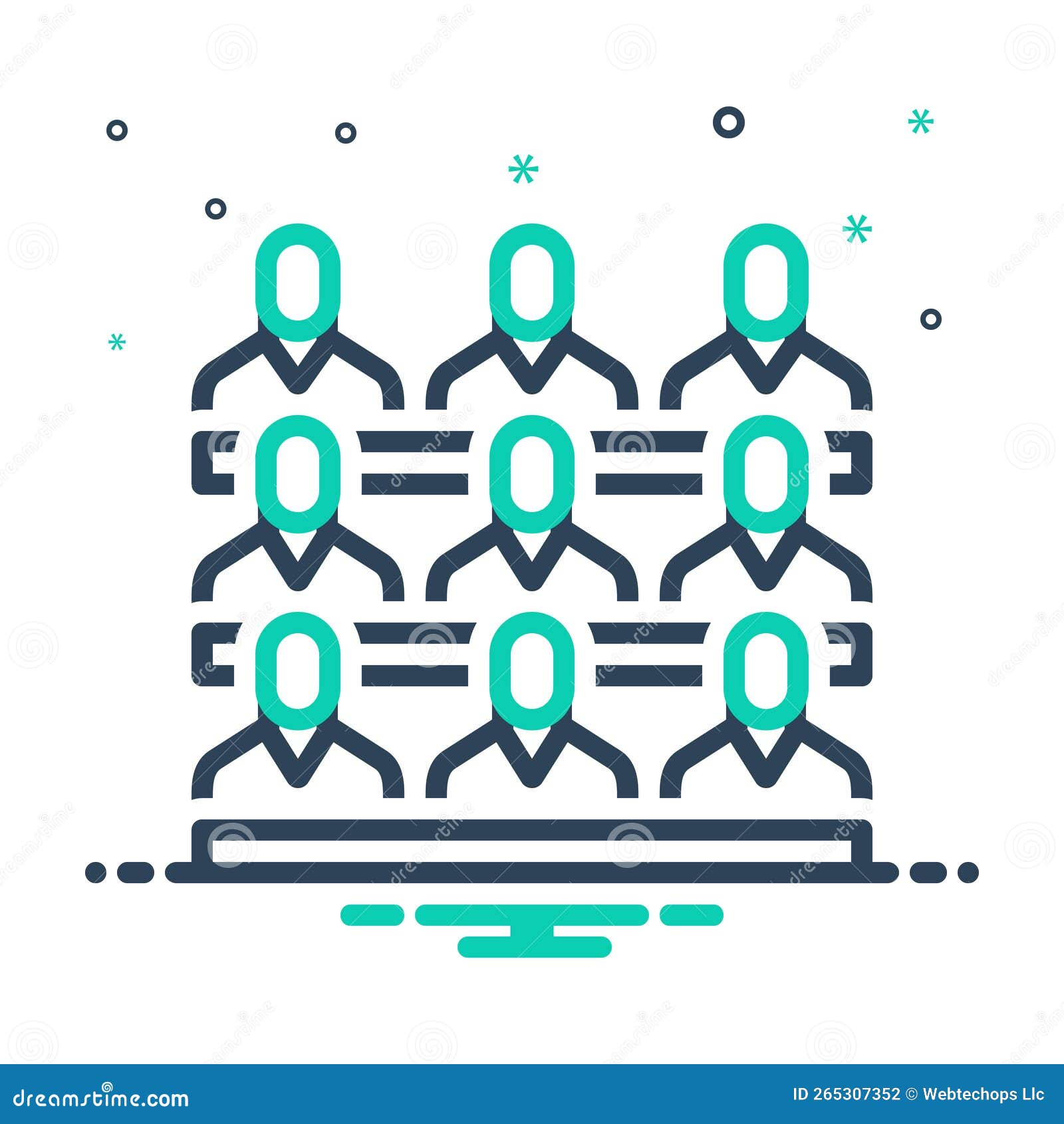 Mix Icon for Audience, Members and People Stock Illustration ...