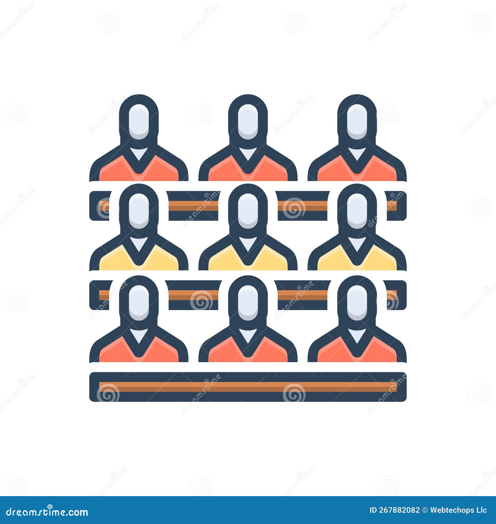 Color Illustration Icon for Audience, Members and People Stock Vector ...