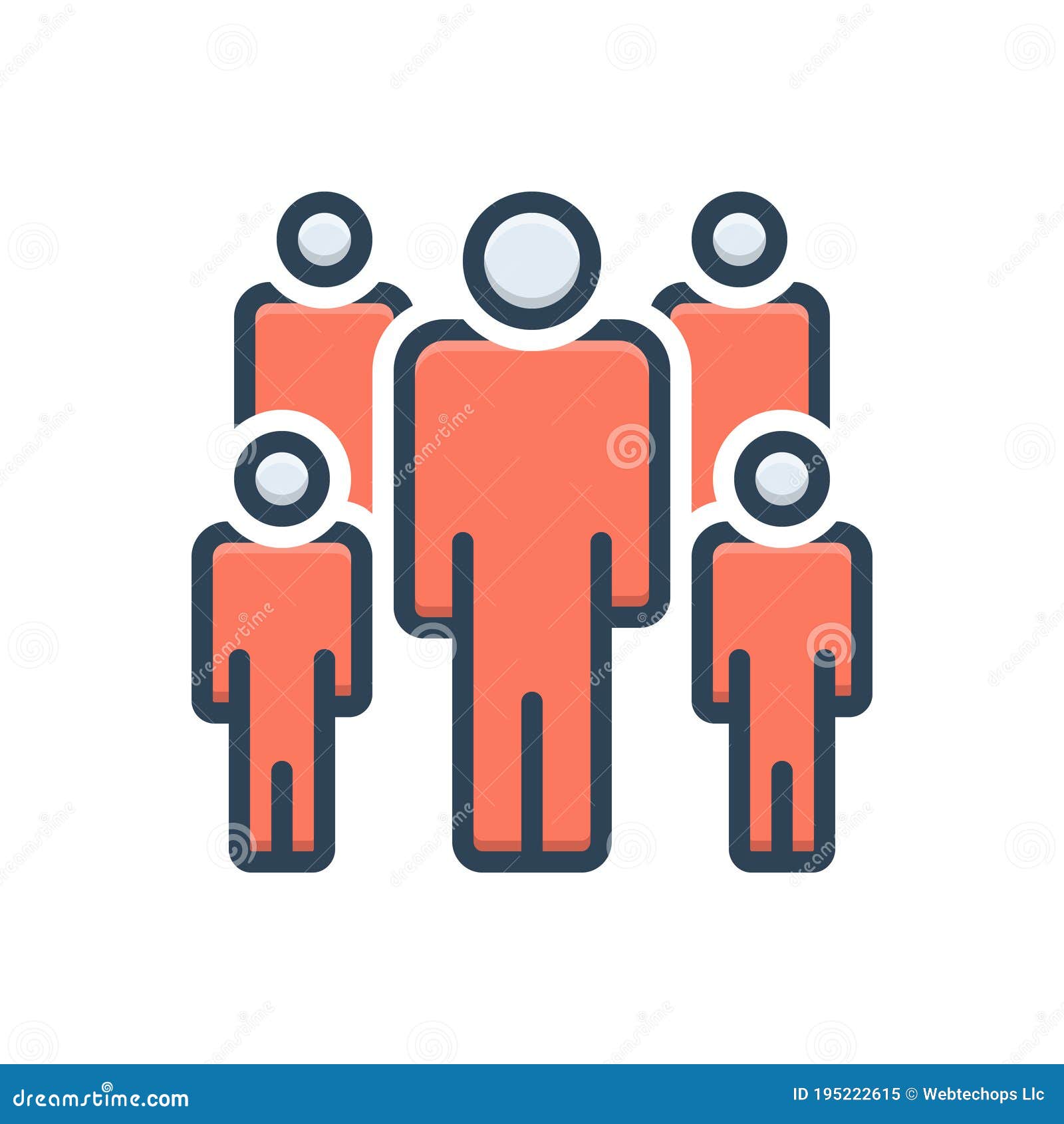 Color Illustration Icon for Audience, Viewer and Spectator Stock ...