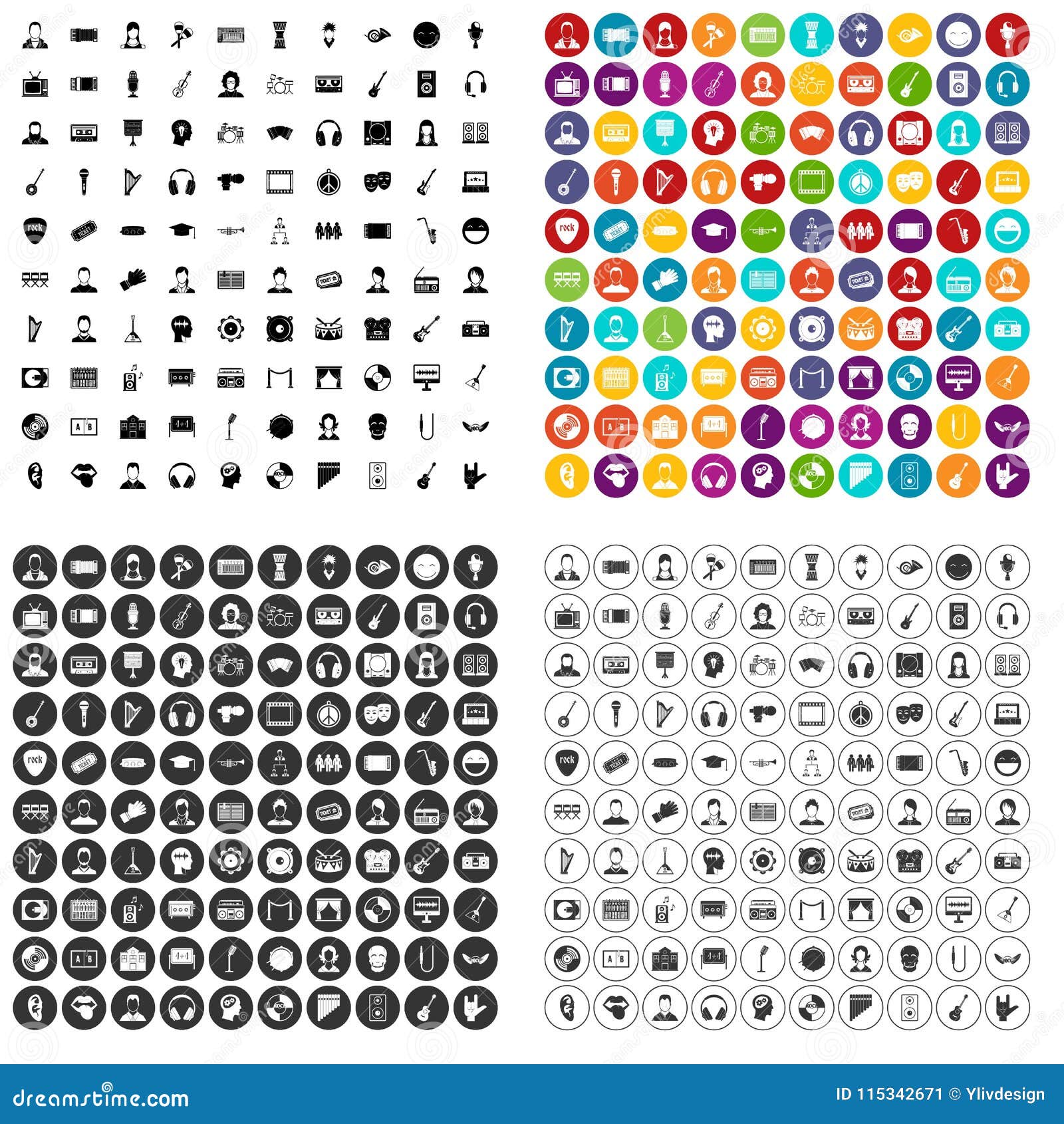 Set Of 22 Audience Icons Representing First Party, Second Party, Third ...