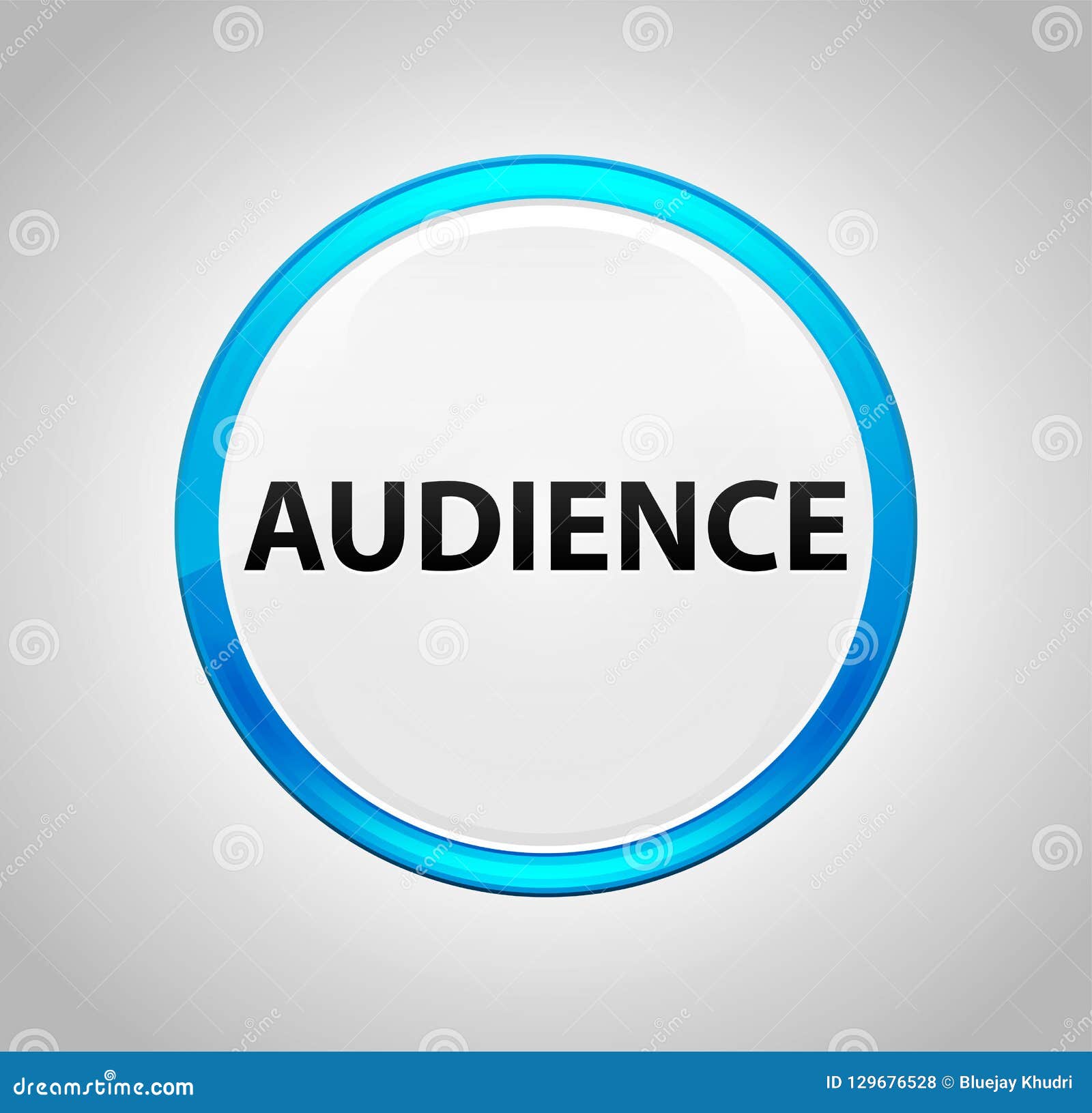 Audience Round Blue Push Button Stock Illustration - Illustration of ...