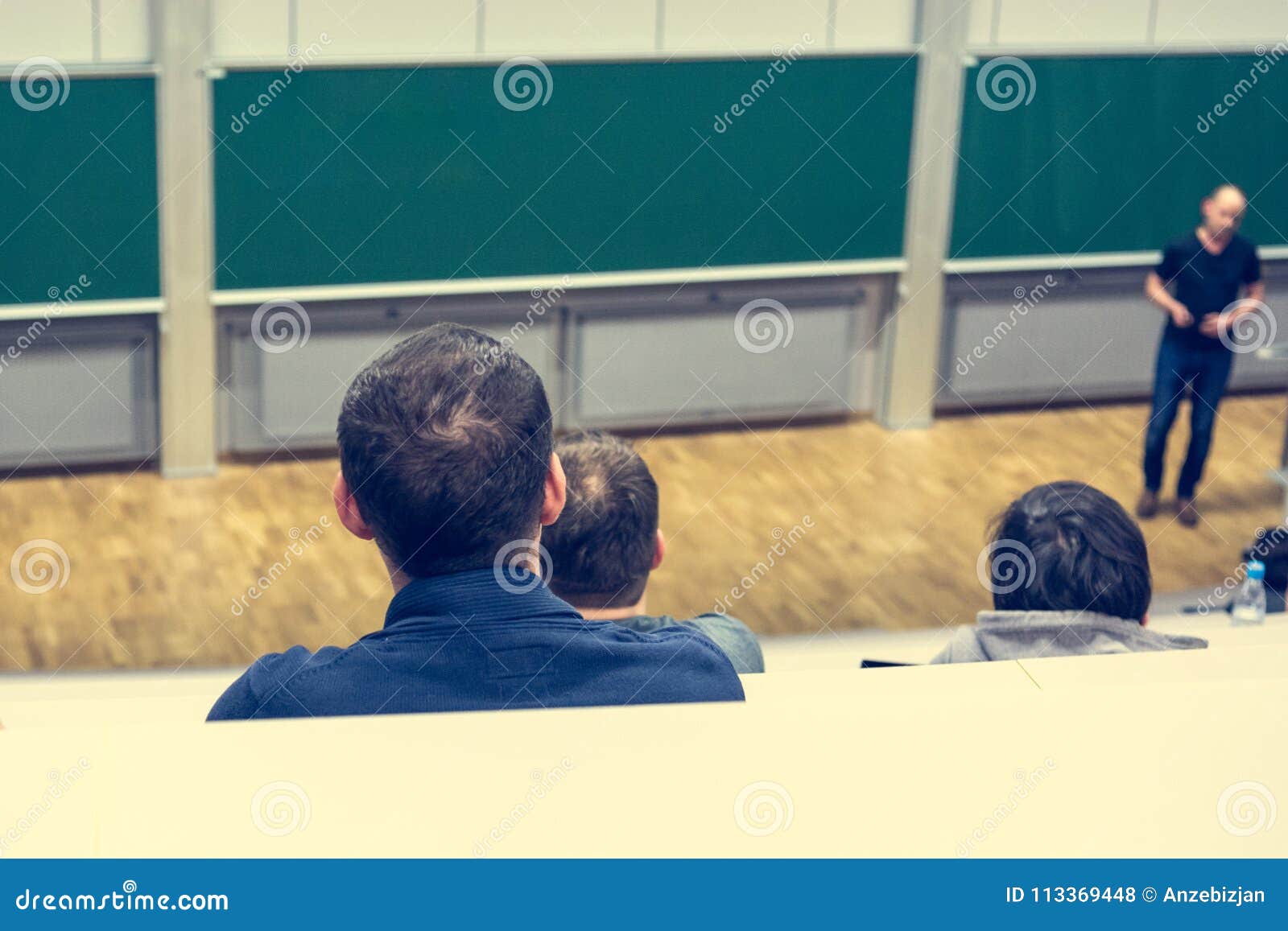 Audience In The Lecture Hall Listening To Academic Presentation ...