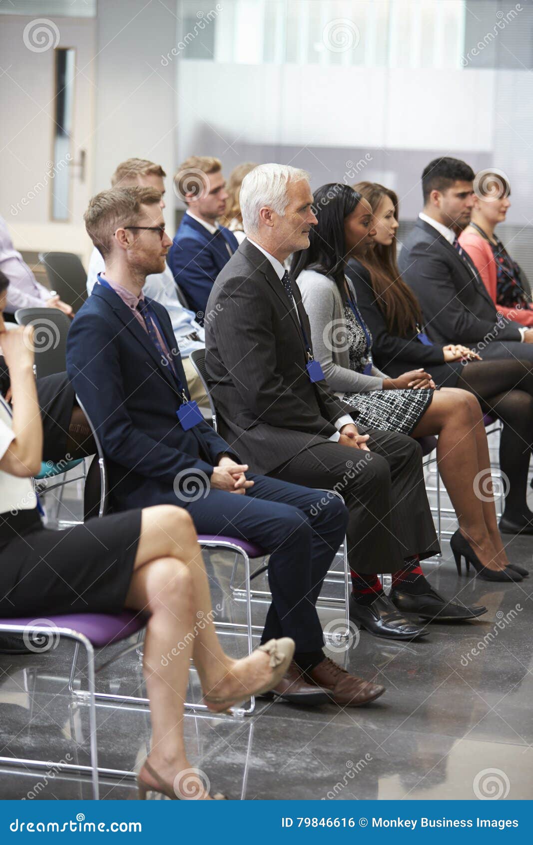 Audience Listening To Speaker at Conference Presentation Stock Photo ...