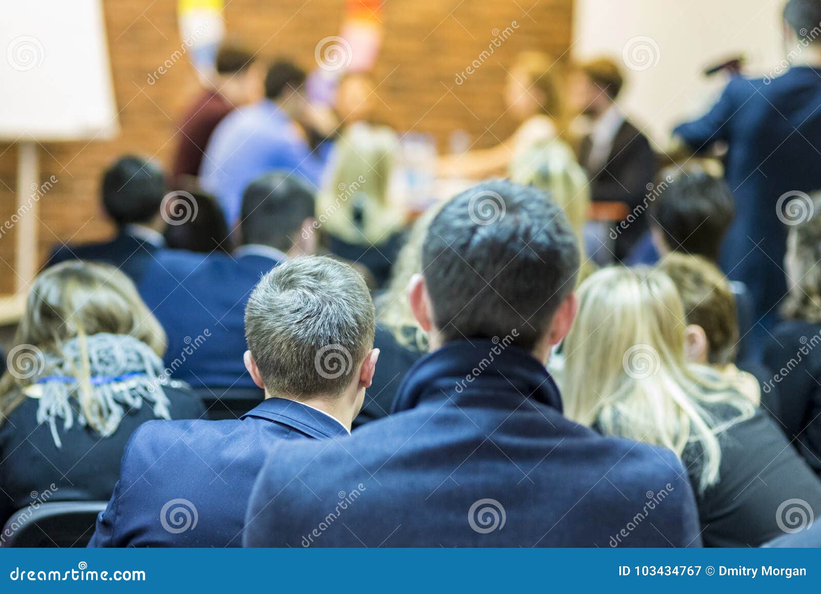 Audience Looking at the Group of Young Professional Mediators Stock ...