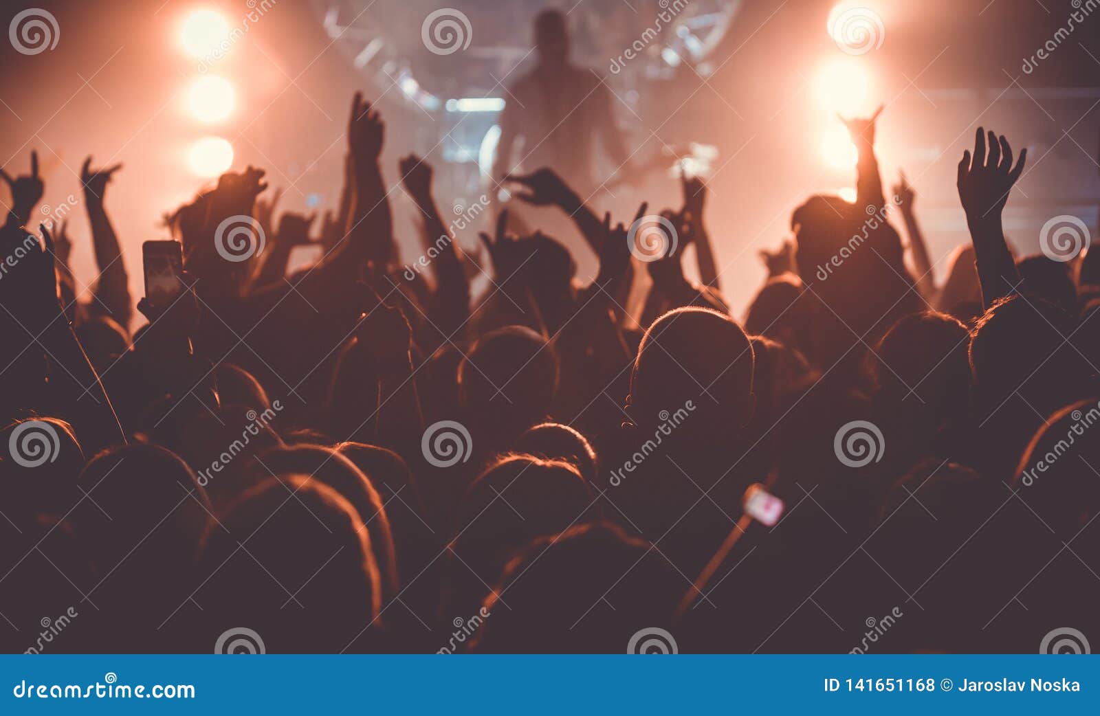 Audience at rock concert editorial stock photo. Image of audience ...
