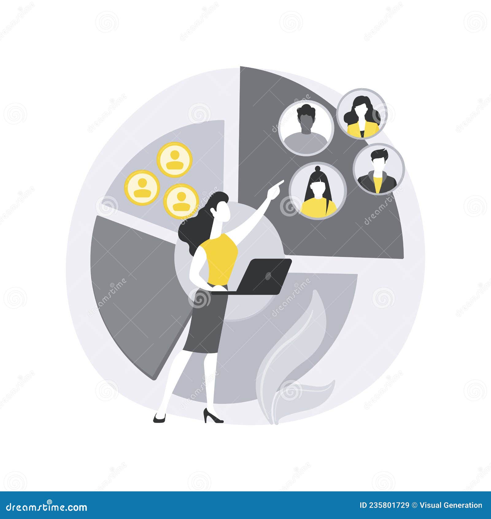 Audience Segmentation Abstract Concept Vector Illustration. Stock ...