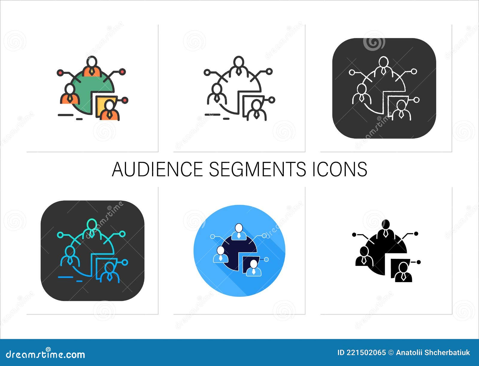 Audience Segments Icons Set Stock Vector - Illustration of security ...