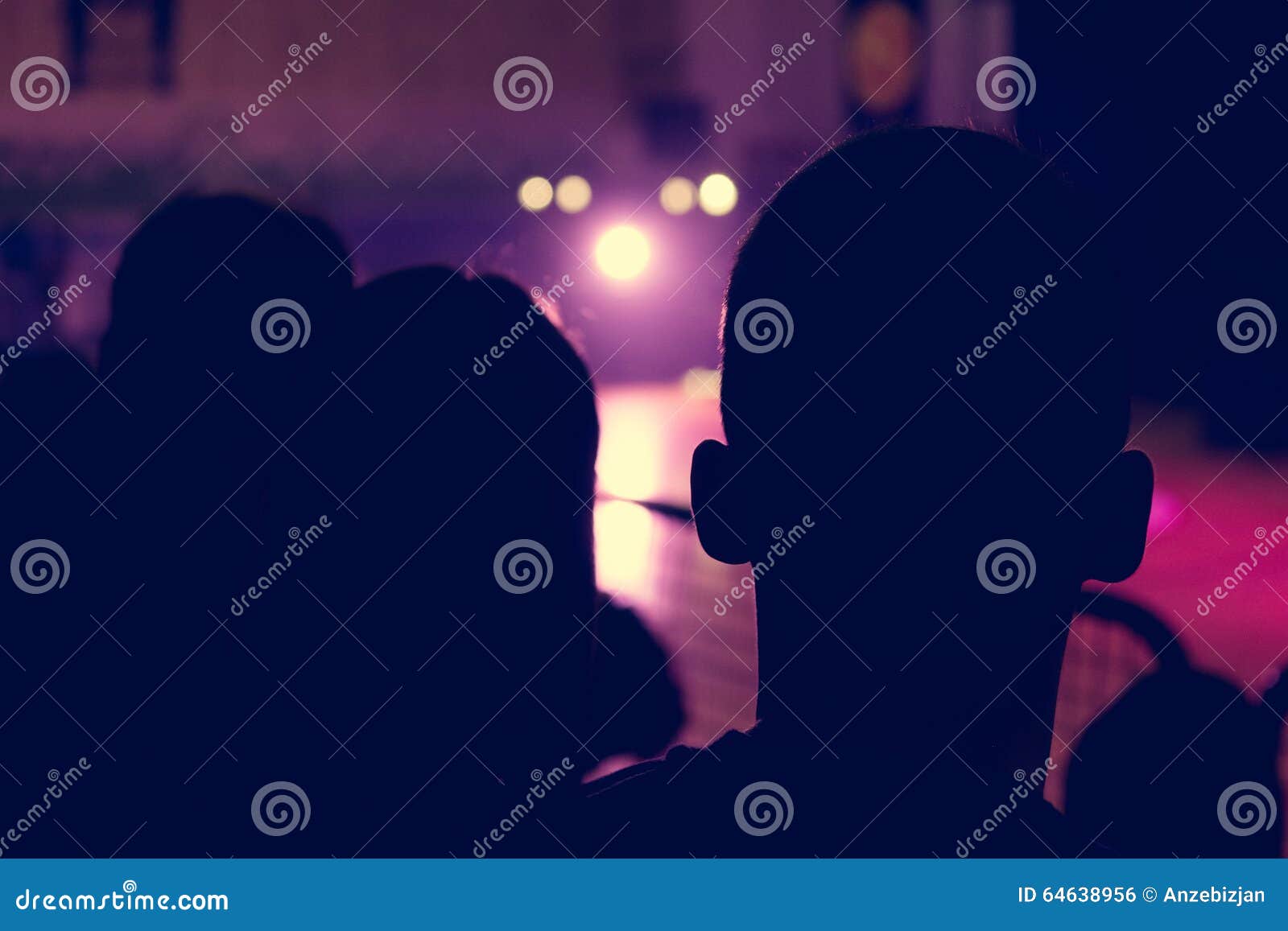 Audience at a show. stock photo. Image of crowd, light - 64638956