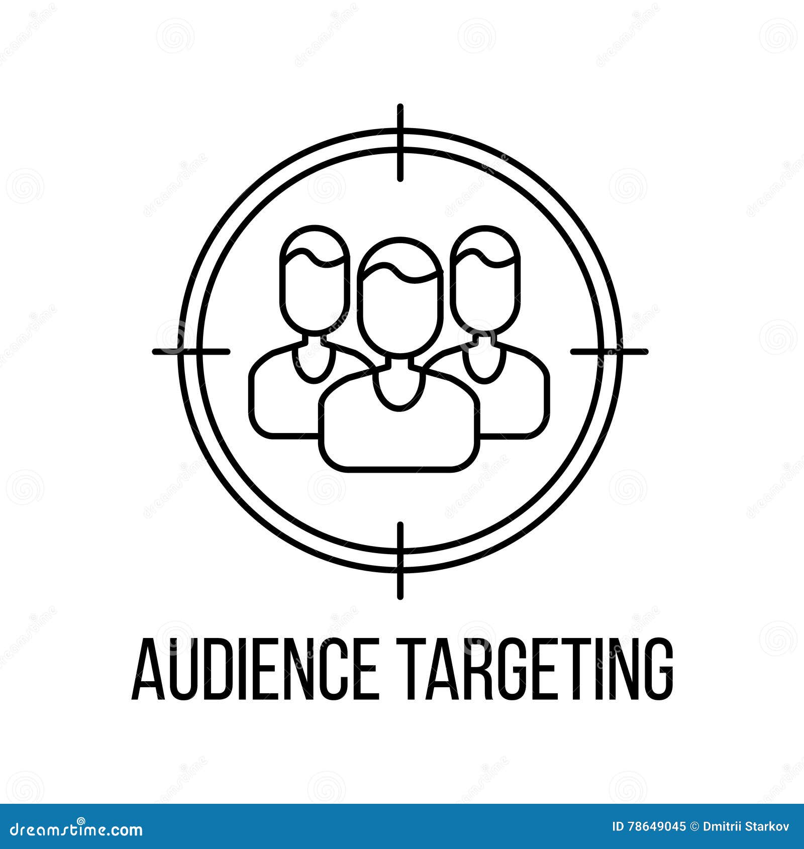 Targeting Icon Vector Bullseye Target Dartboard With Male User Profile ...