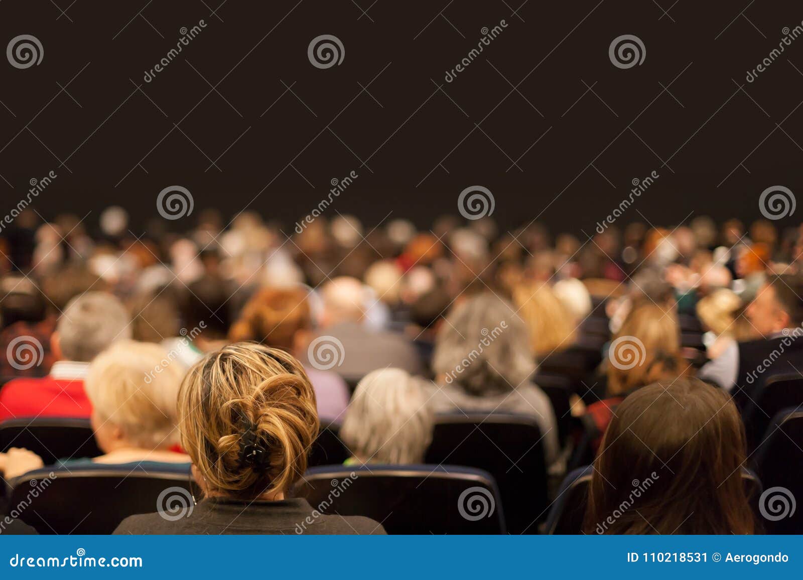 Audience at the theater editorial photo. Image of conference - 110218531