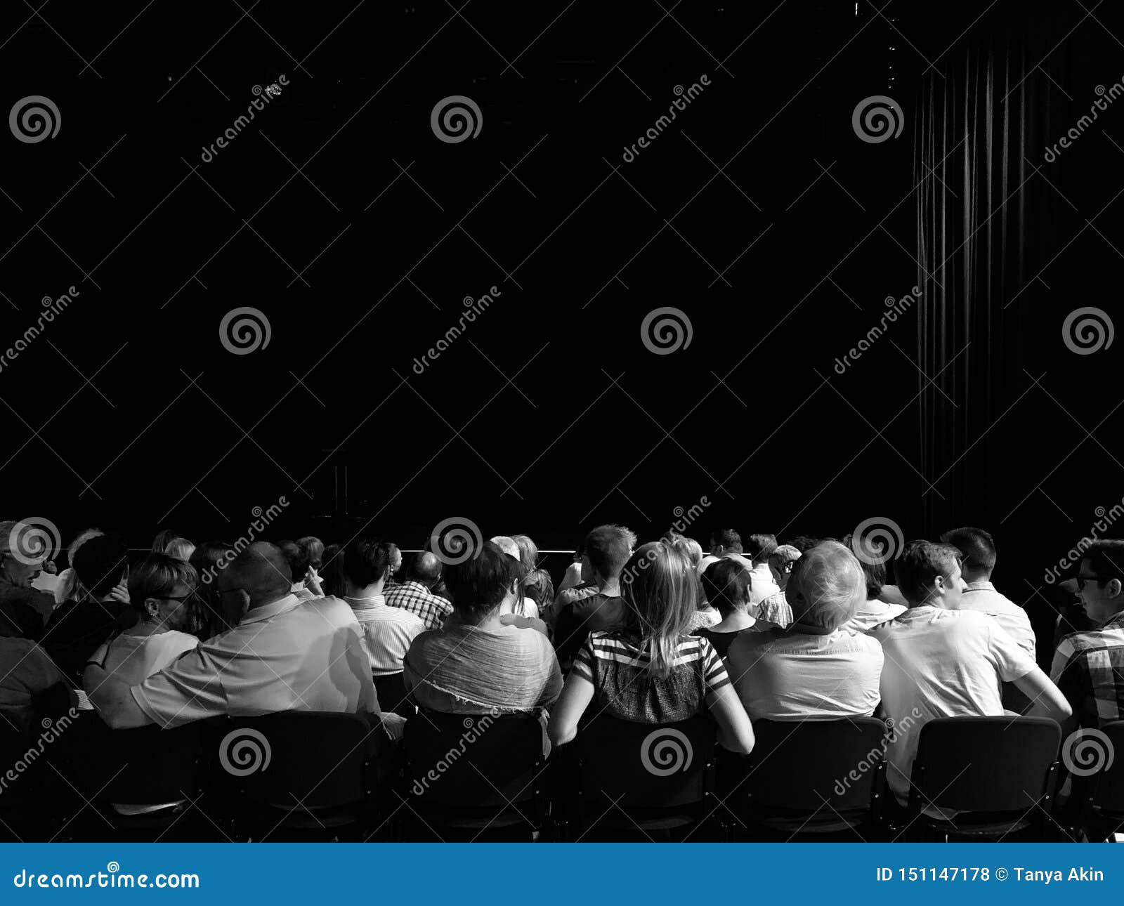 Audience in a Theater Waiting for the Performance To Start Editorial ...