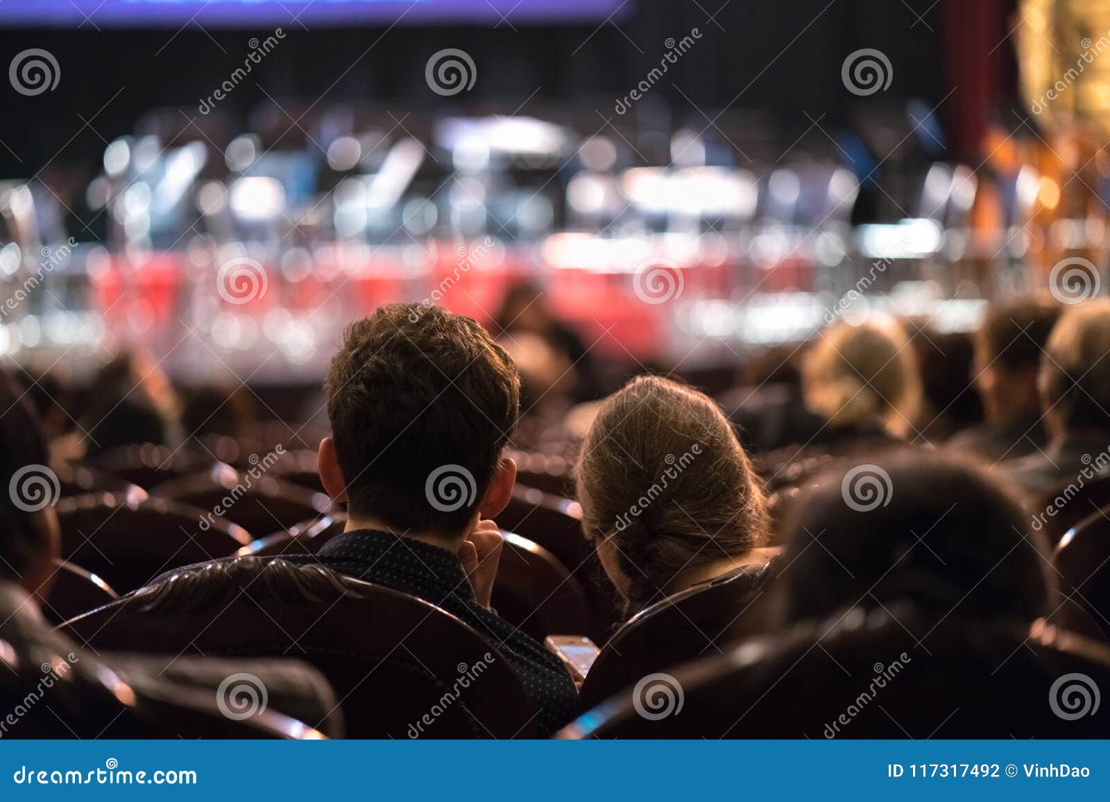 Audience Watching Concert Show in the Theater Stock Photo - Image of ...