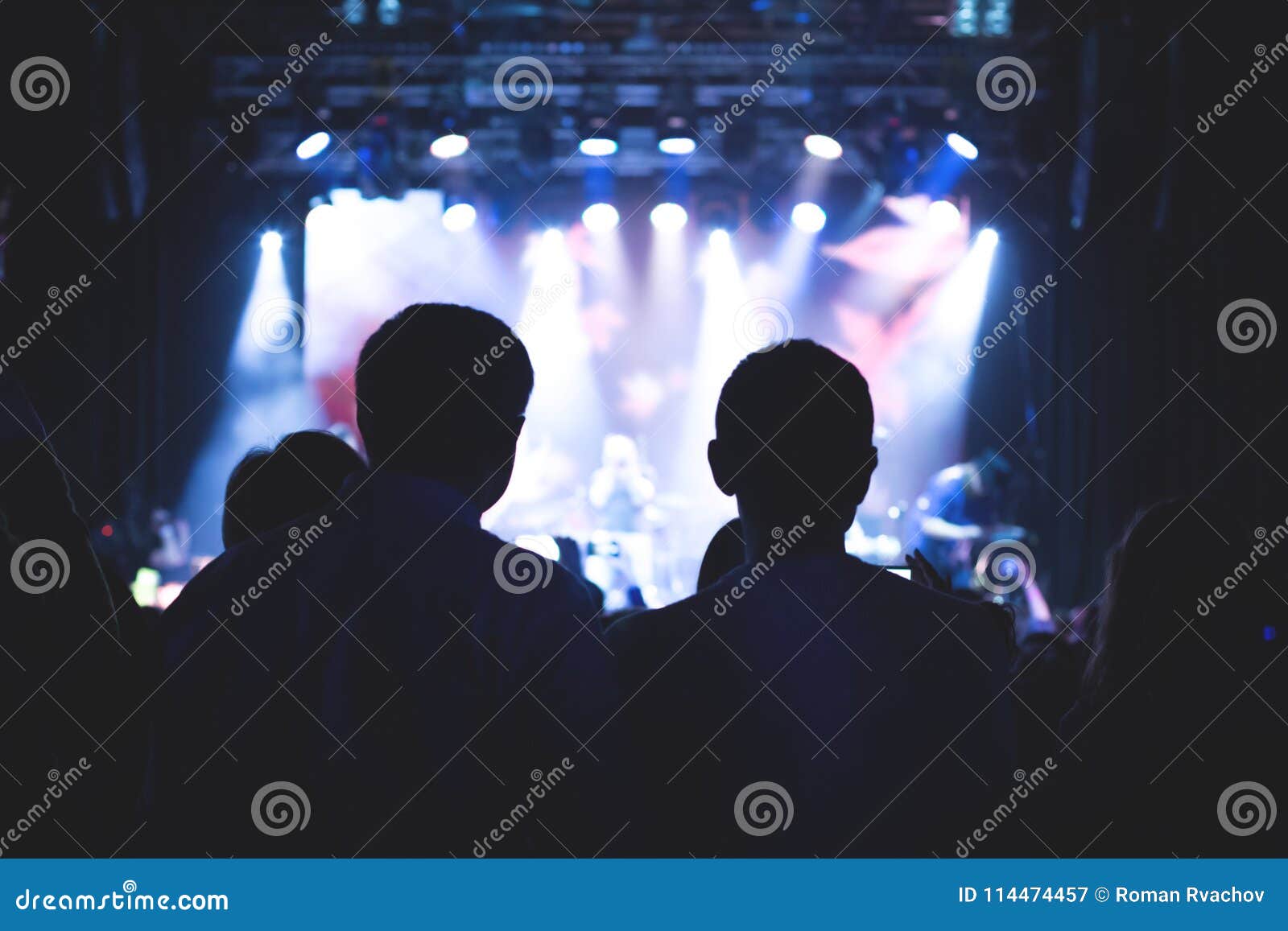 The Audience Watching the Concert on Stage. Editorial Photography ...