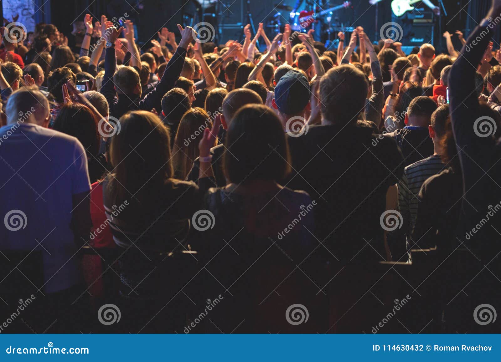 The Audience Watching the Concert on Stage. Editorial Photography ...