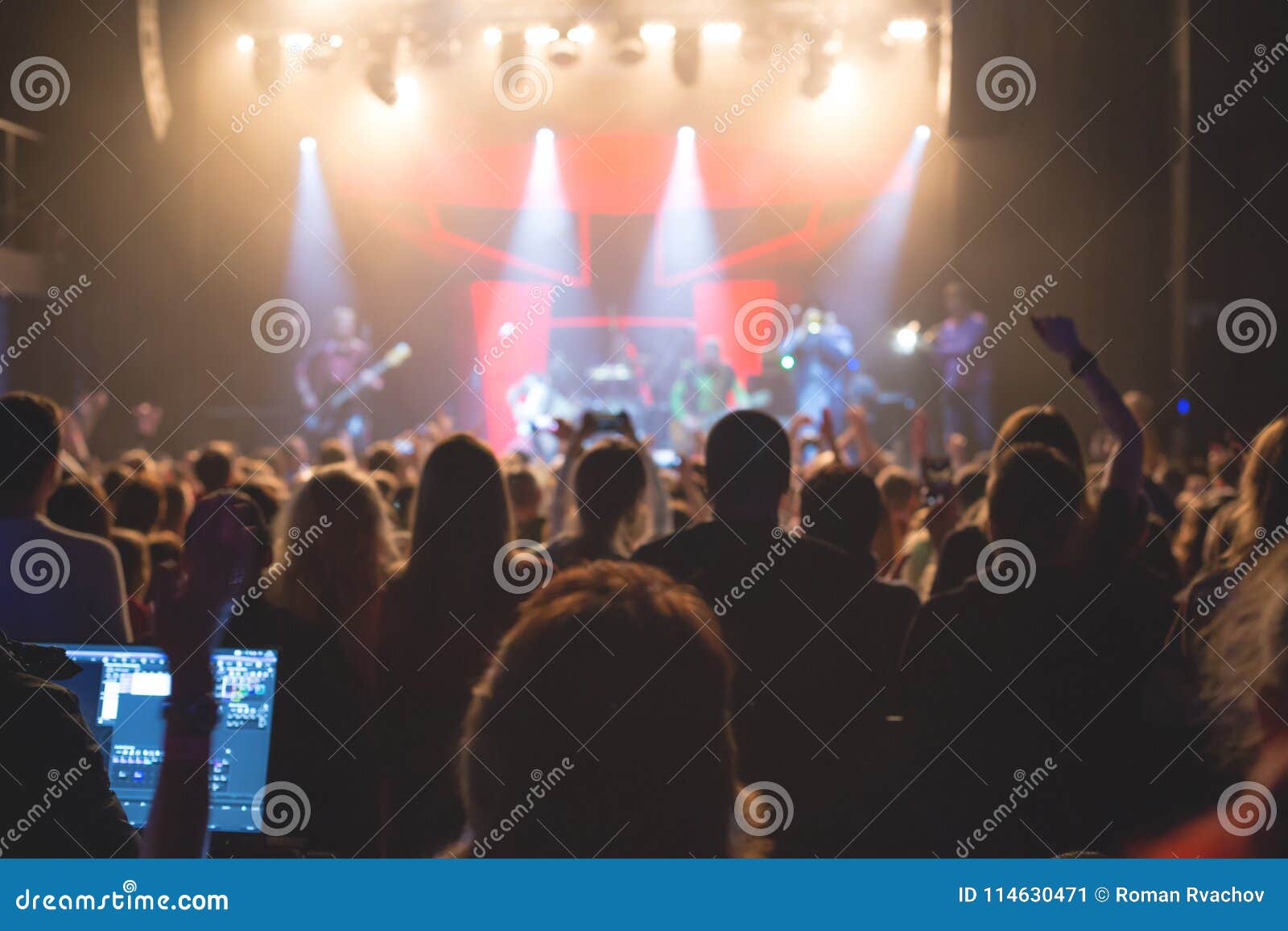 The Audience Watching the Concert on Stage. Editorial Photo - Image of ...