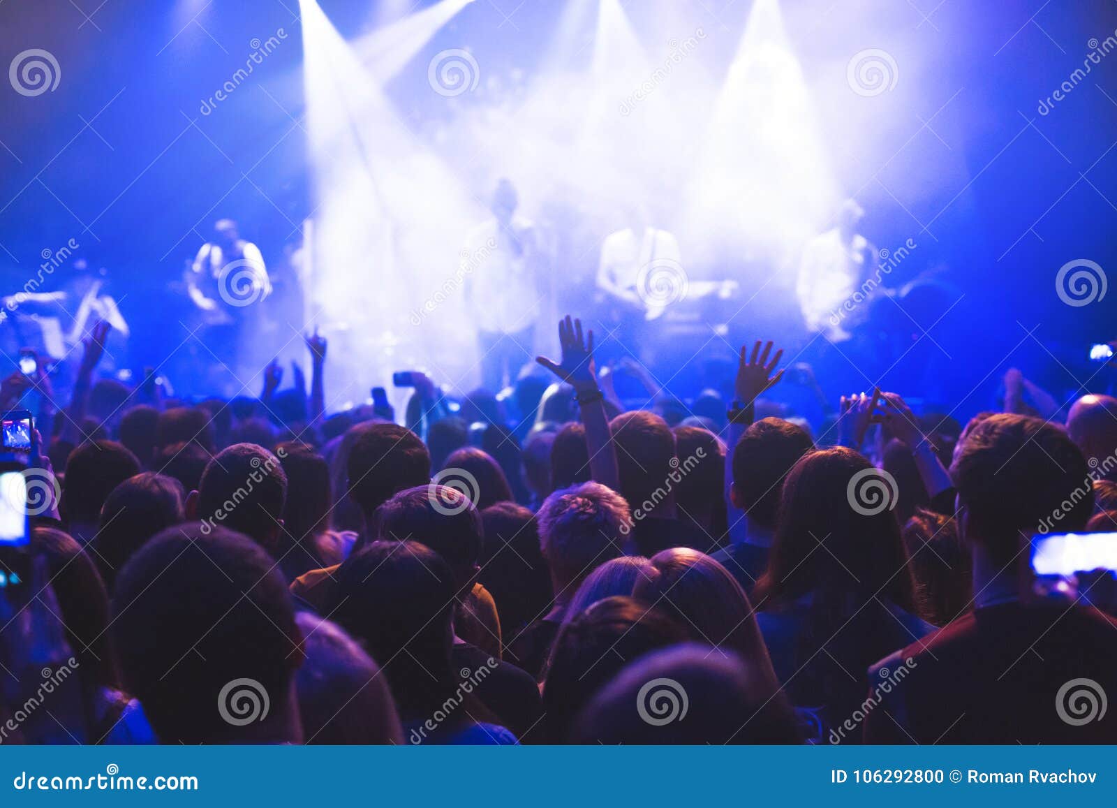 The Audience Watching the Concert on Stage. Editorial Image - Image of ...