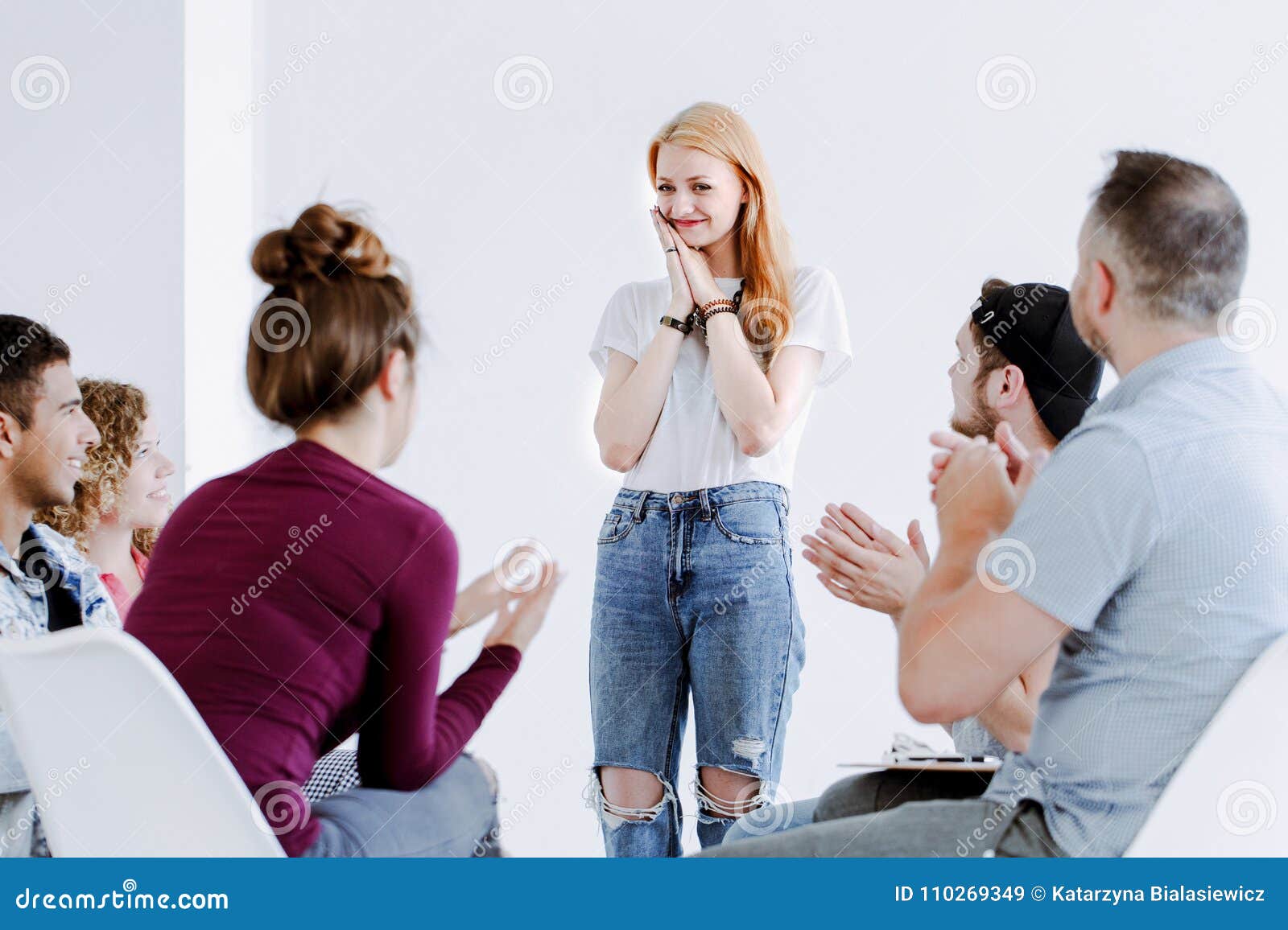 Audience and Young Beginner Actress Stock Image - Image of ...