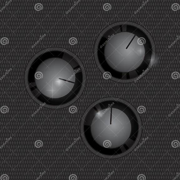 Audio Adjust Knobs. Vector Illustration Decorative Design Stock Vector ...