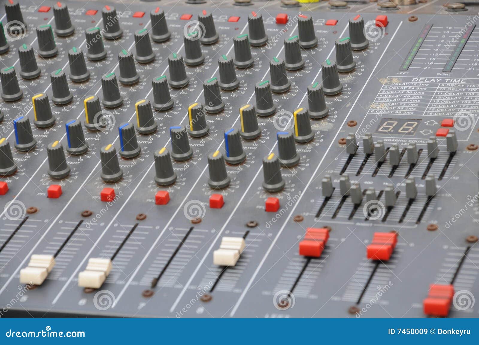 The audio adjustment board stock image. Image of modern - 7450009