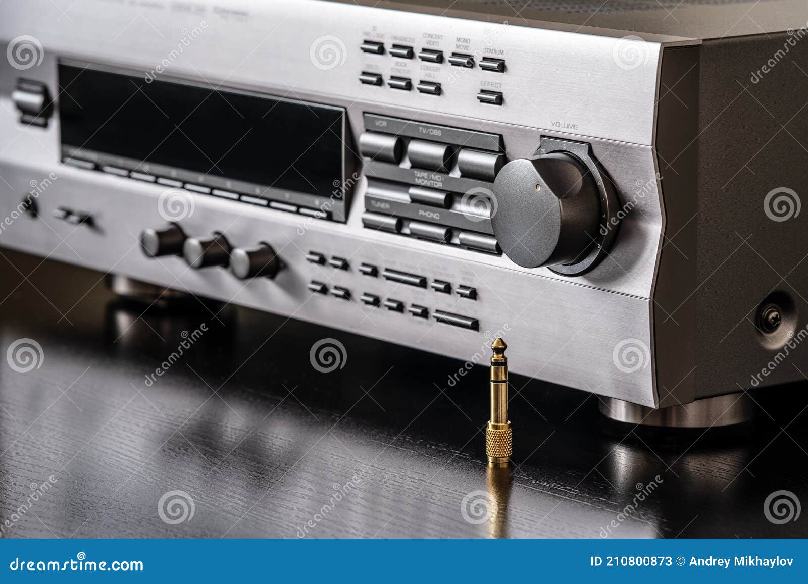 The Audio Amplifier Panel. One Large Pen is in Focus Stock Image ...