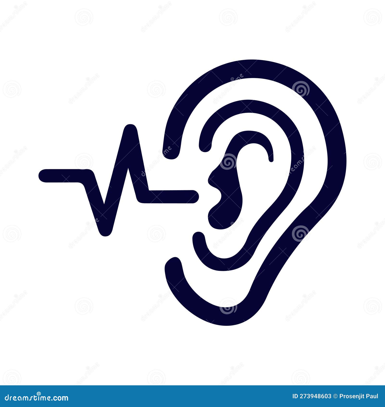 Audio, Audiology, Ear, Ear Audiology Icon Stock Vector - Illustration ...