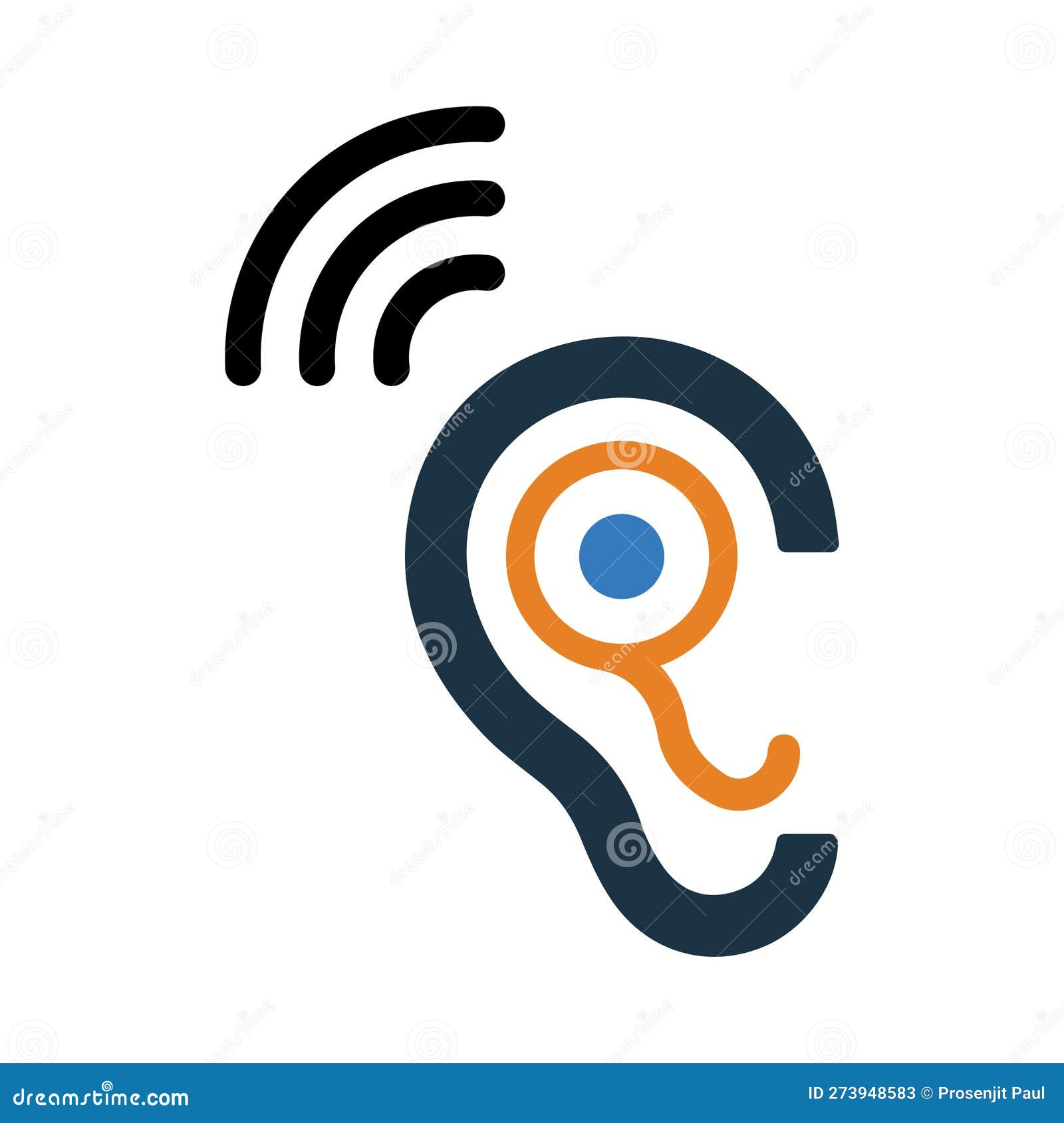 Audio, Audiology, Ear, WIFI, Audiology Icon Stock Vector - Illustration ...