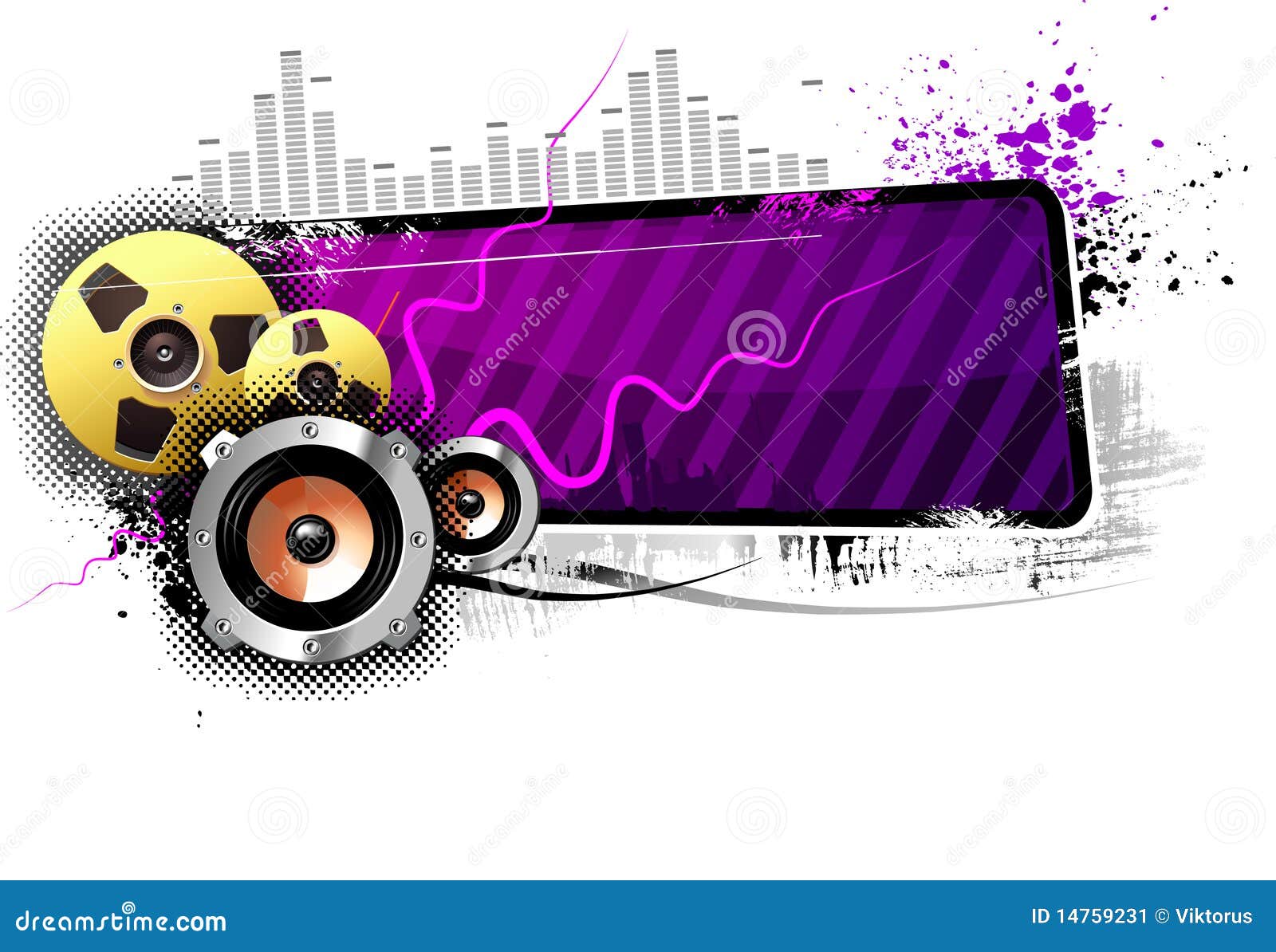 Audio Banner stock vector. Illustration of copyspace - 14759231