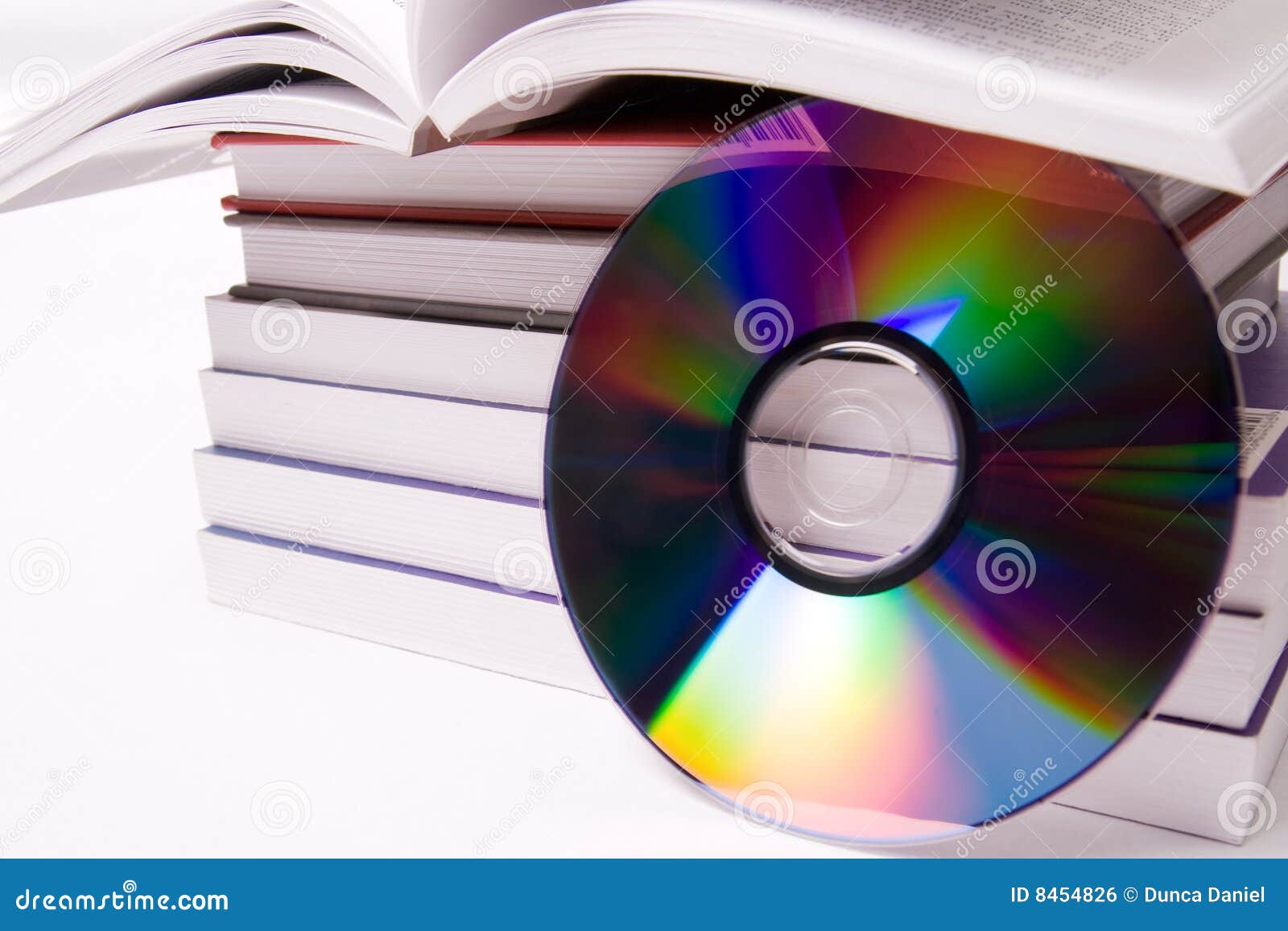 Audio Book Concept - Pile of Books and One Cd Stock Photo - Image of ...