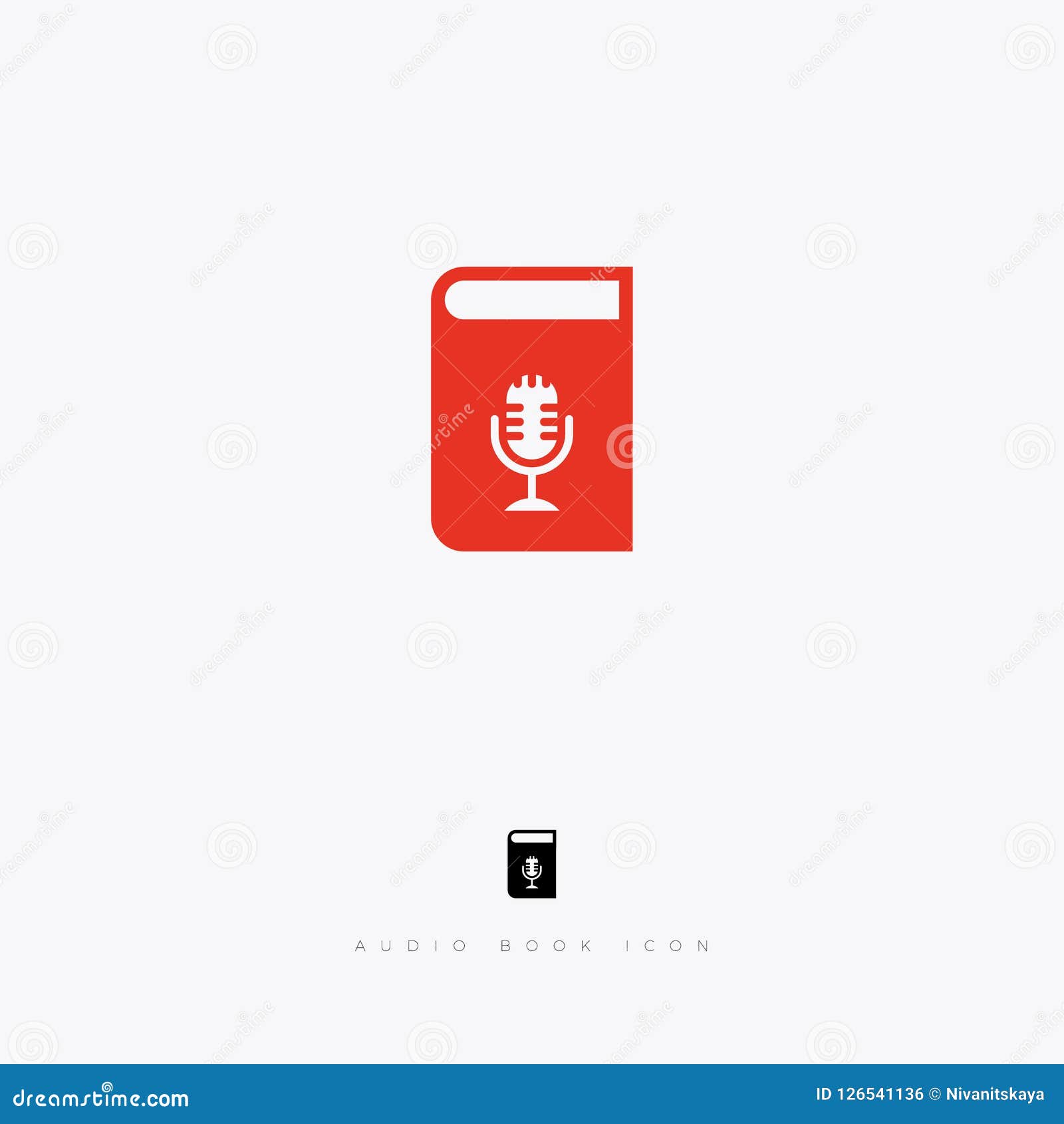 Audio Book Icon. Digital Audio Book Logo. Online Electronic Library ...
