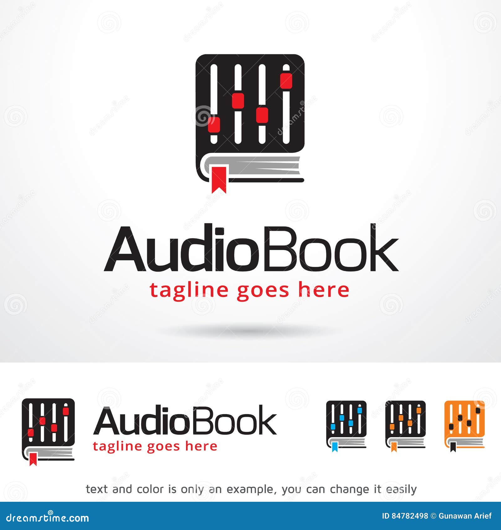 Audio Book Logo Template Design Vector Stock Vector - Illustration of ...