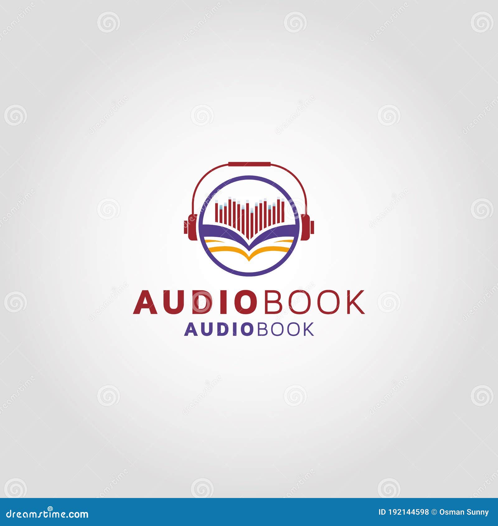 Audio Book Vector Logo Design Template Idea Stock Vector - Illustration ...